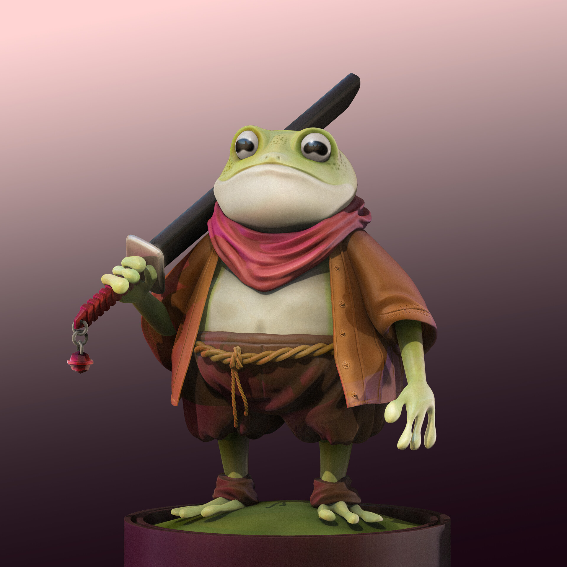 ArtStation - Warrior frog