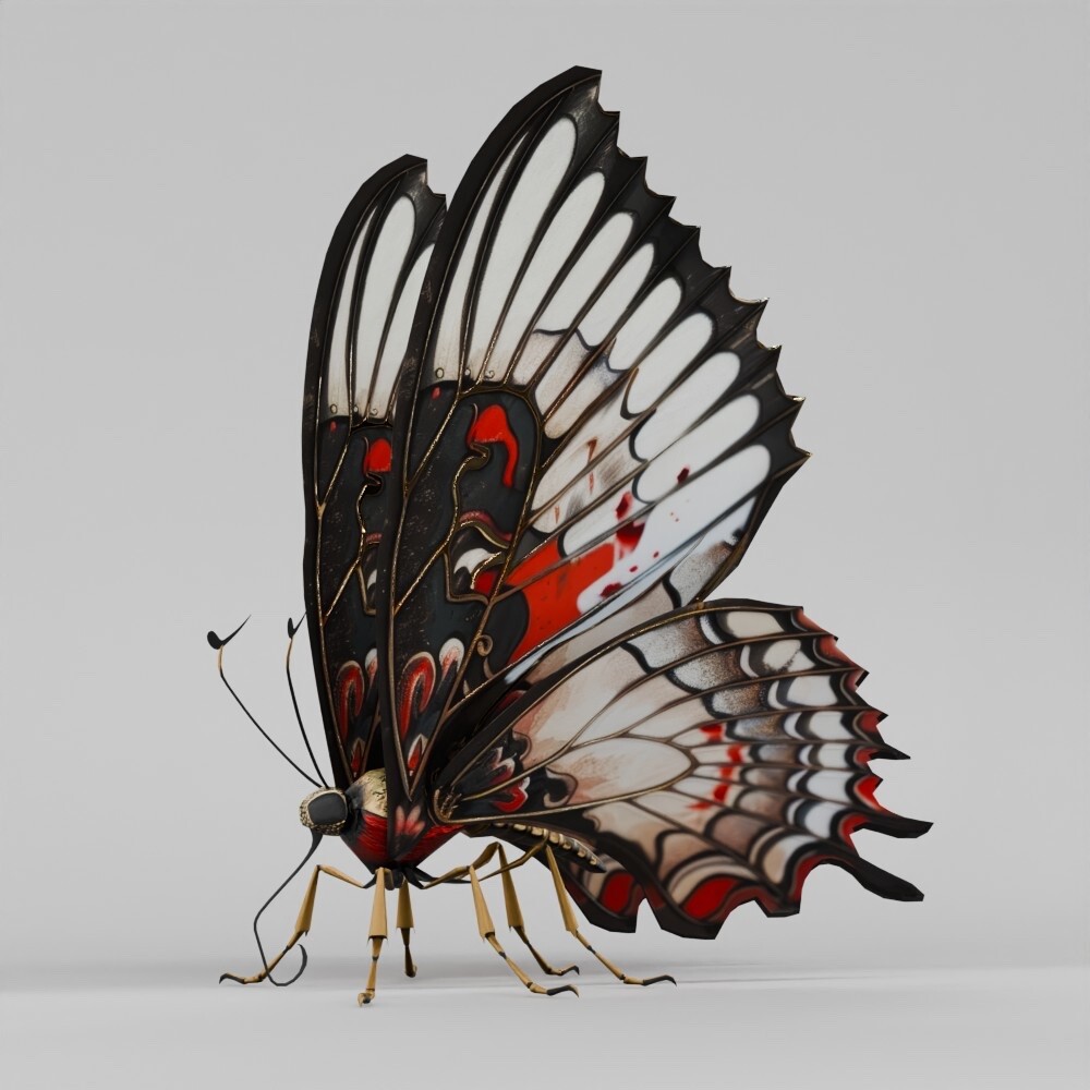 ArtStation - Butterfly model for AR mobile app