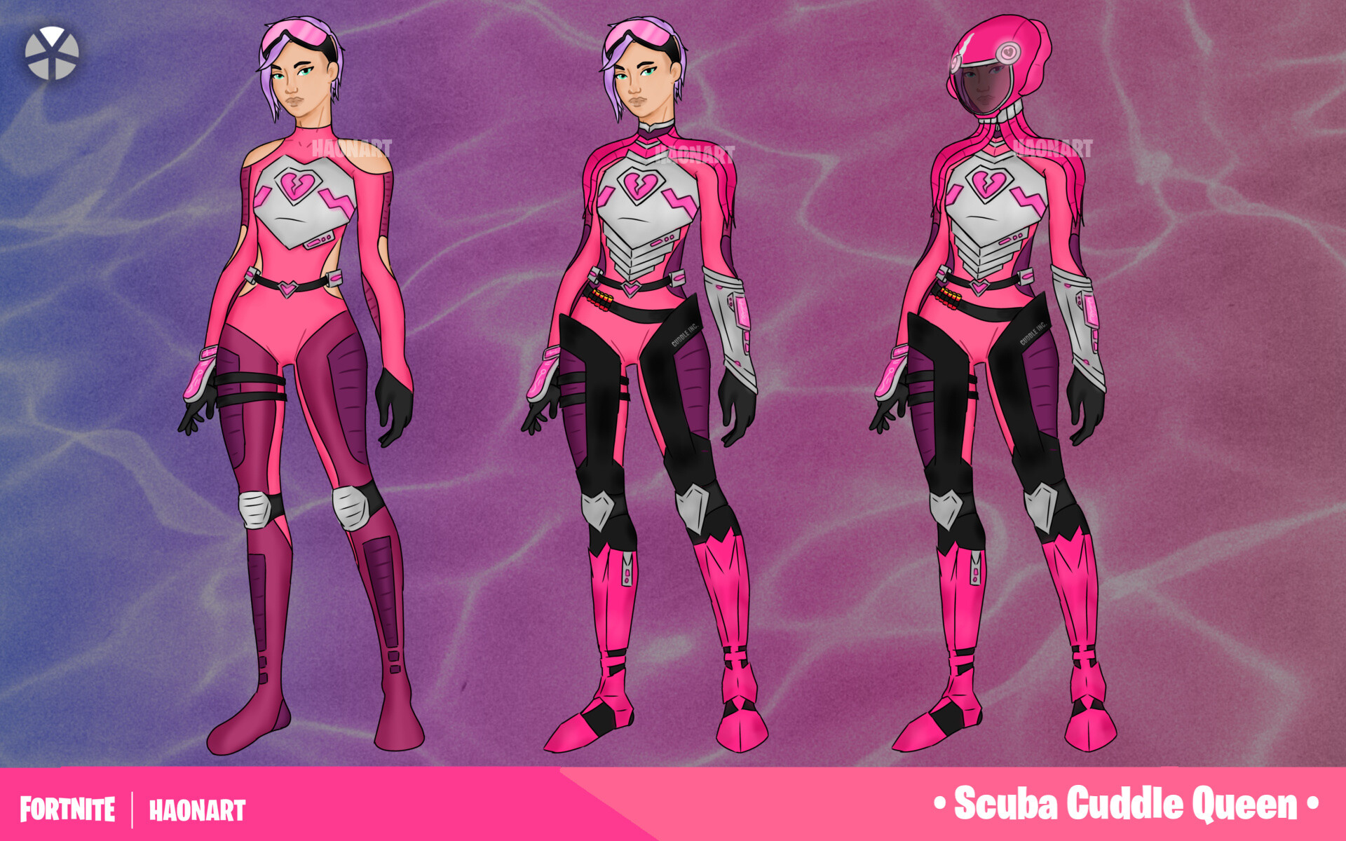 HaonArt - Fortnite Skin set Concept | The “Cuddle Inc.” set
