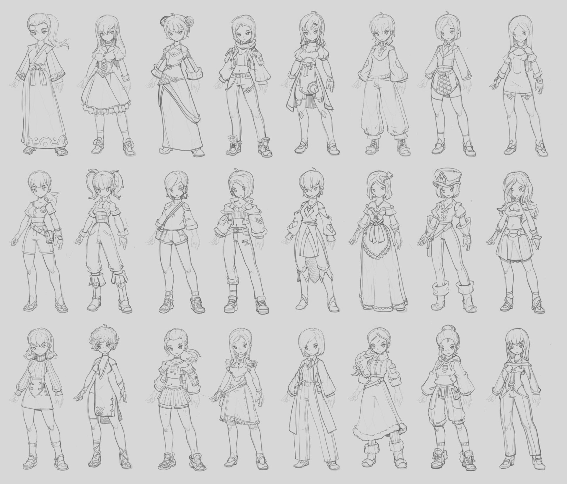 ArtStation - costumes sketches