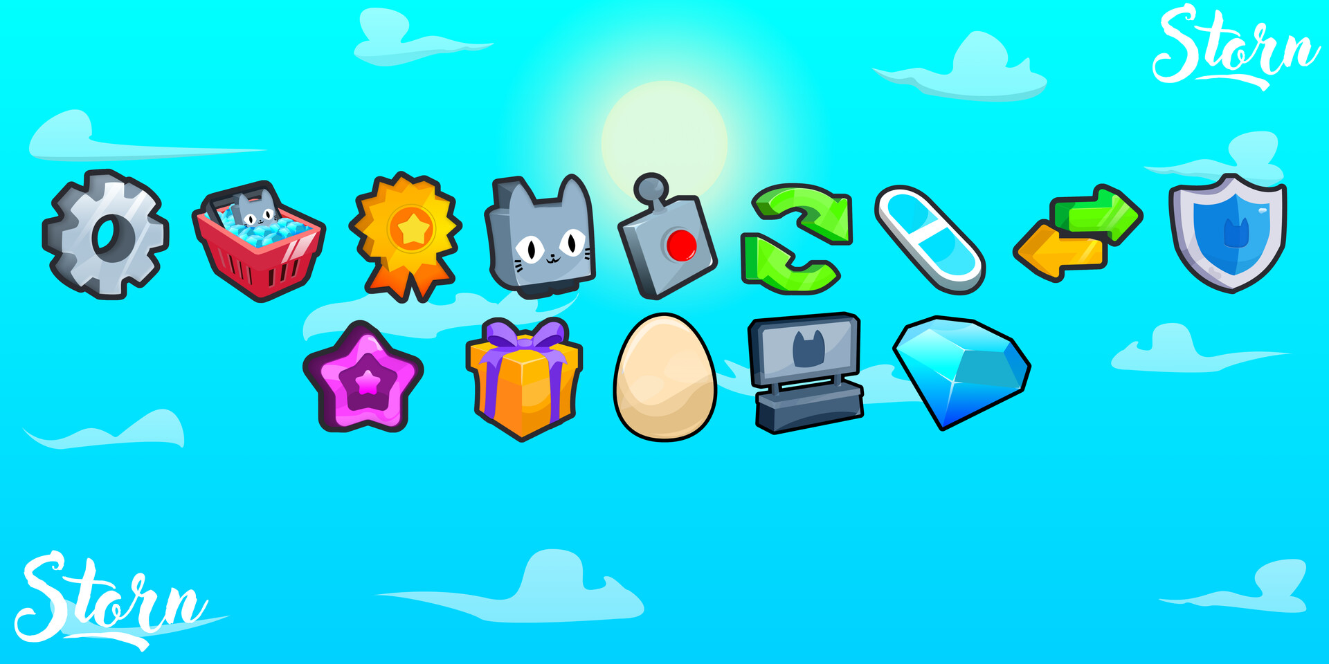 ArtStation - Pet Simulator 99 Interface Icons Remake