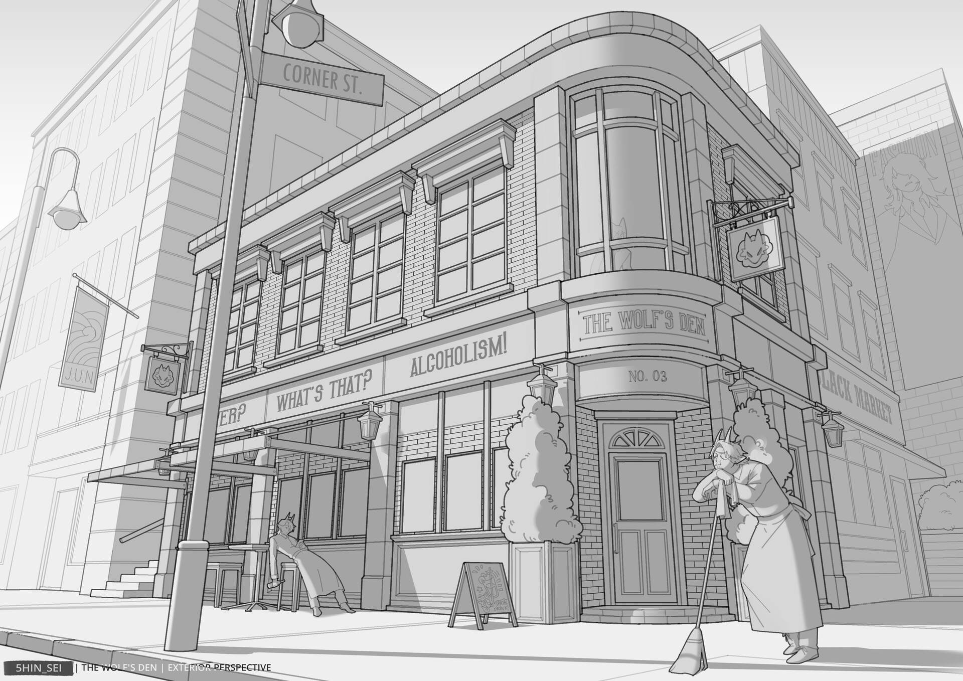 ArtStation - The Wolf's Den - Exterior & Interior