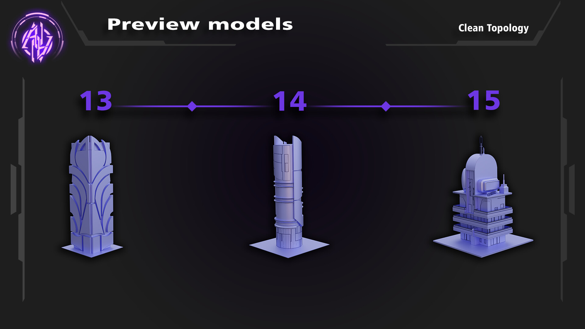 ArtChain Studio - Cloudpunk Building 3D Model – Perfect for Game Designers and Architects