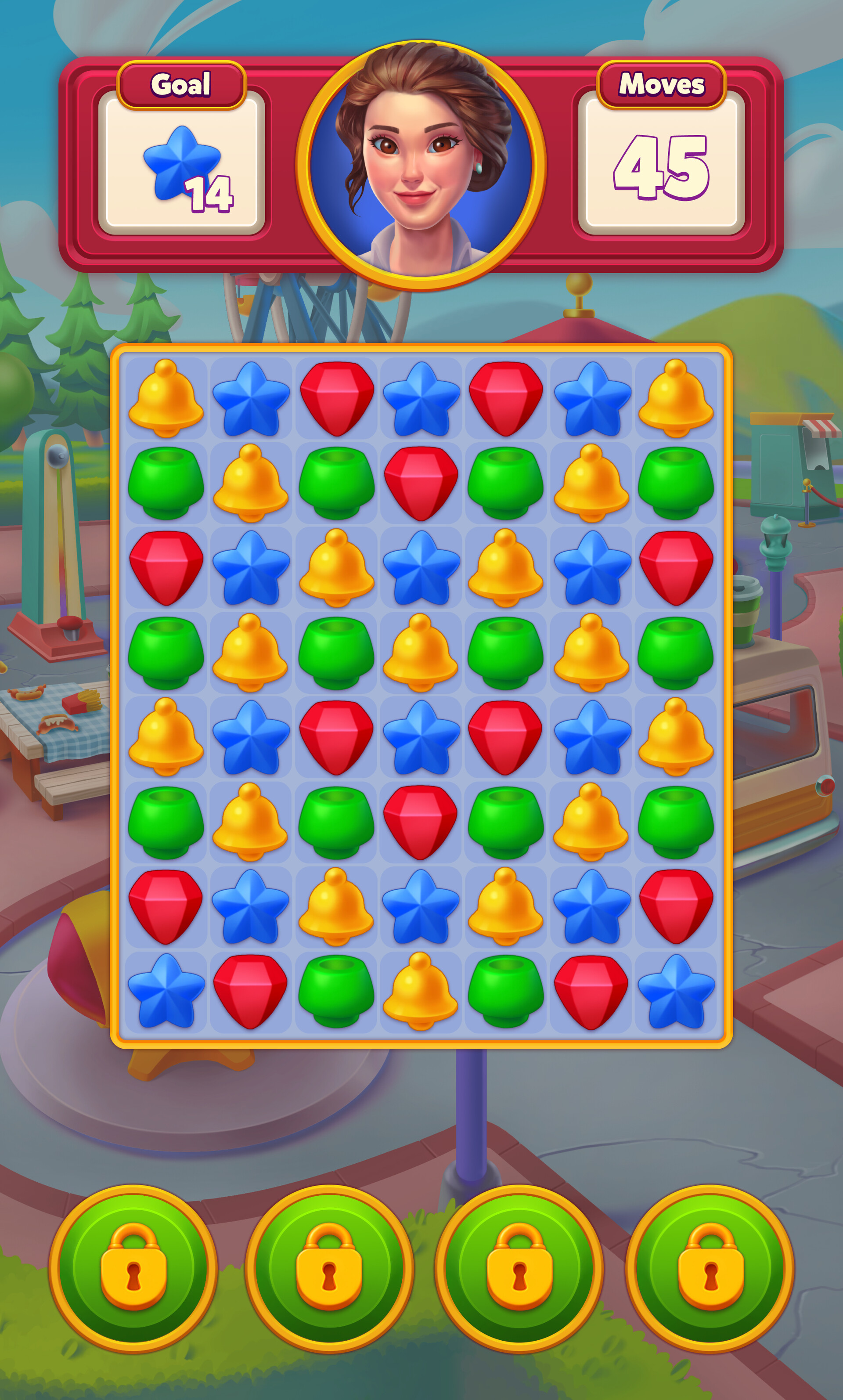 ArtStation - Match 3 UI Design & Character