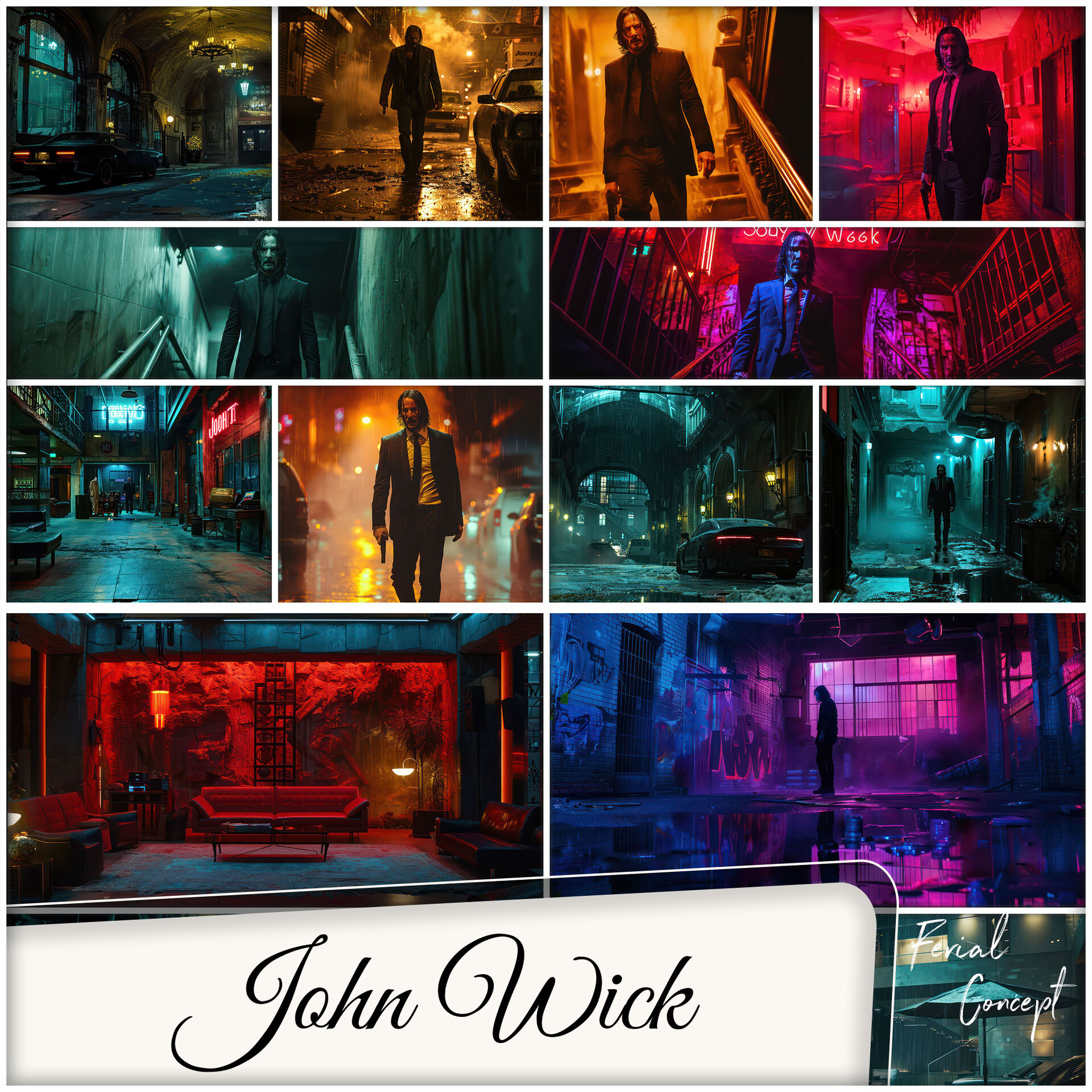 Ferial Concept - 🔹210 John Wick Movie Concept Reference Image Pack v.45 |4K|