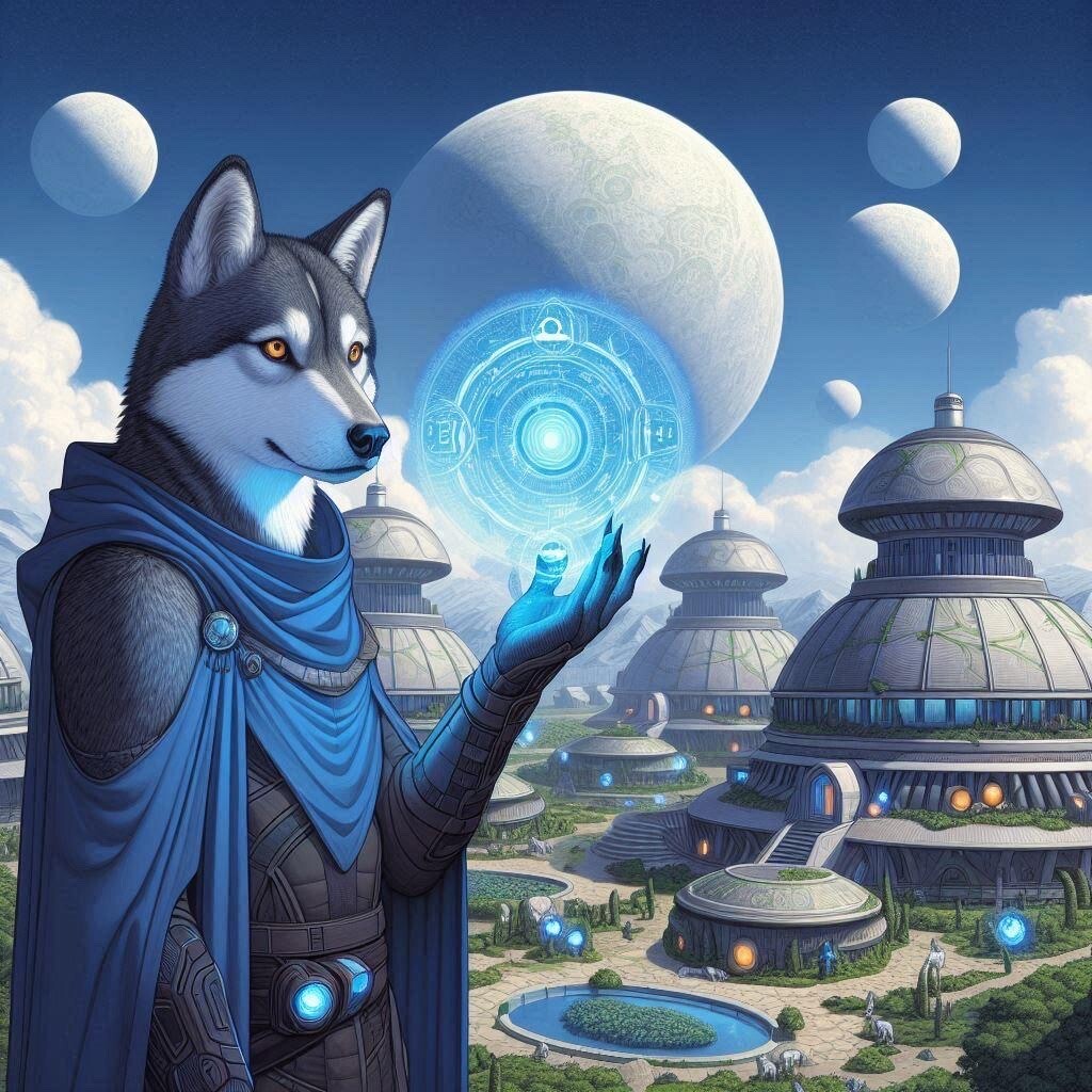 ArtStation - Canine Humanoid, Blue Magic, Village