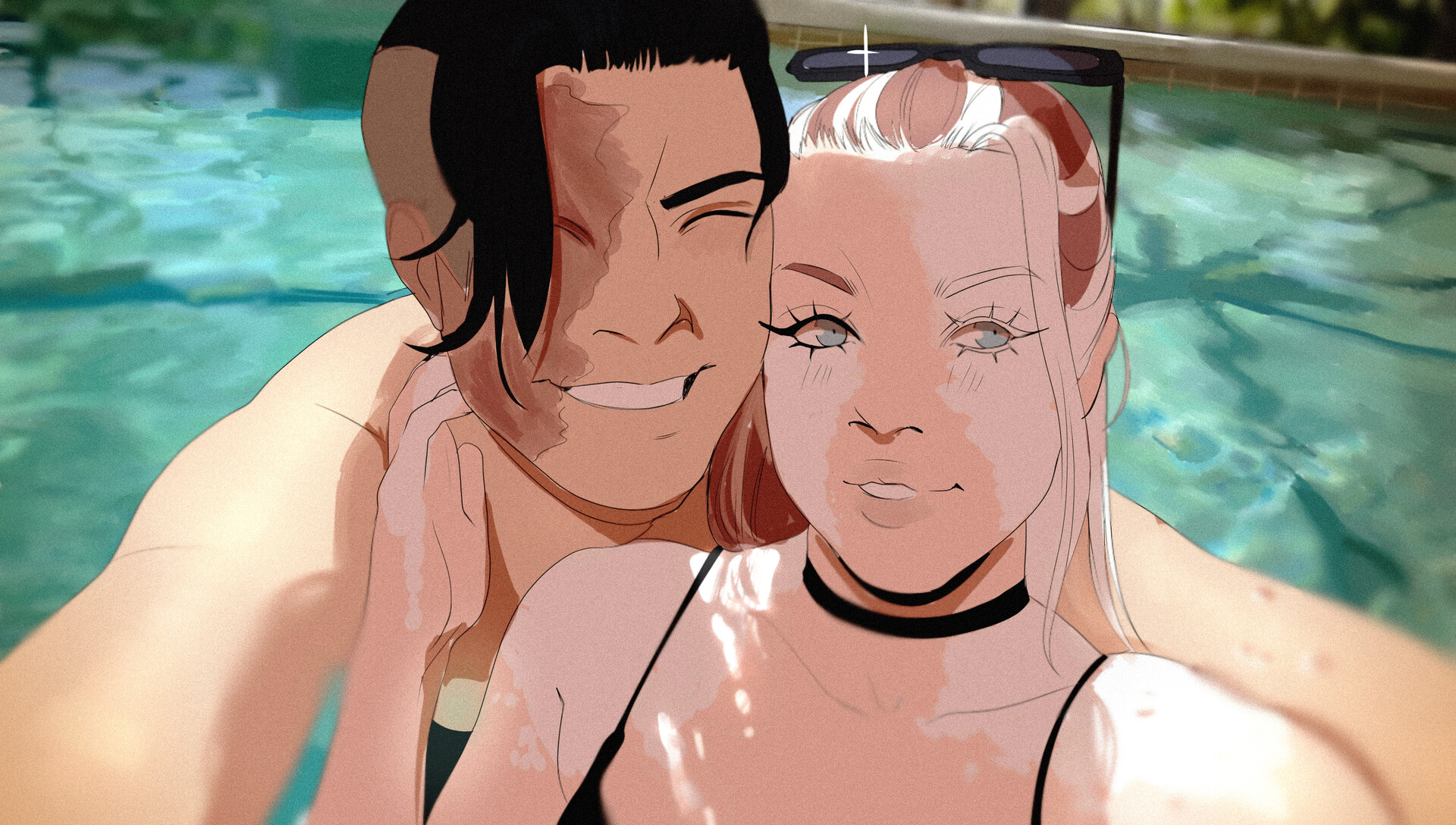 ArtStation - pool selfie