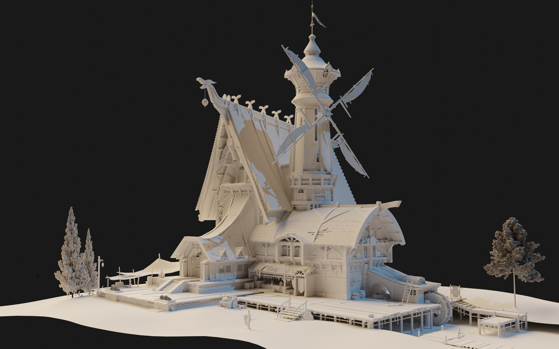 ArtStation - 建筑白模