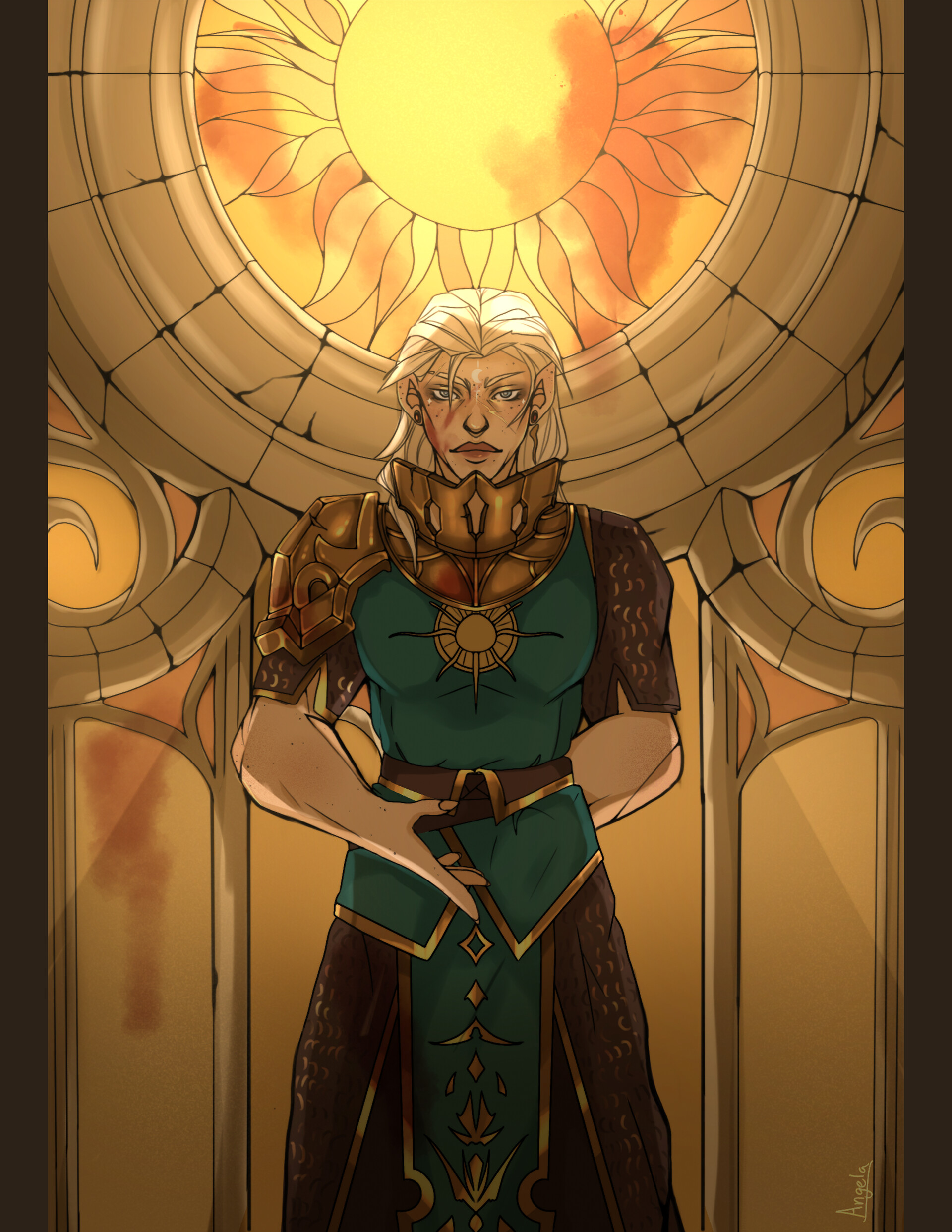 ArtStation - DnD Paladin of Lathander Character Design '24