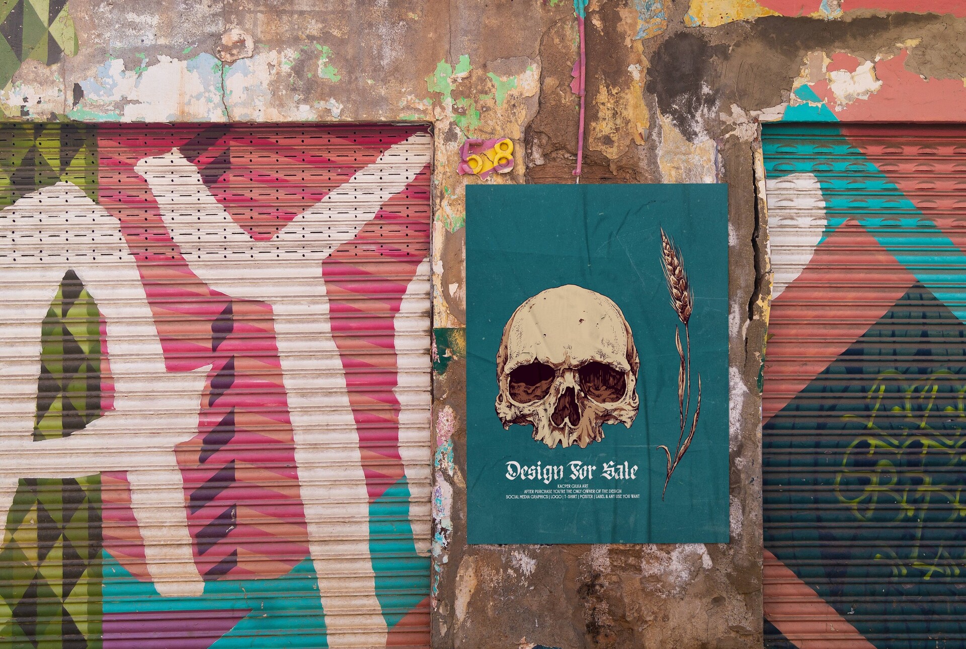 Kacper Gilka - Skull & Grain - Artwork SOLD