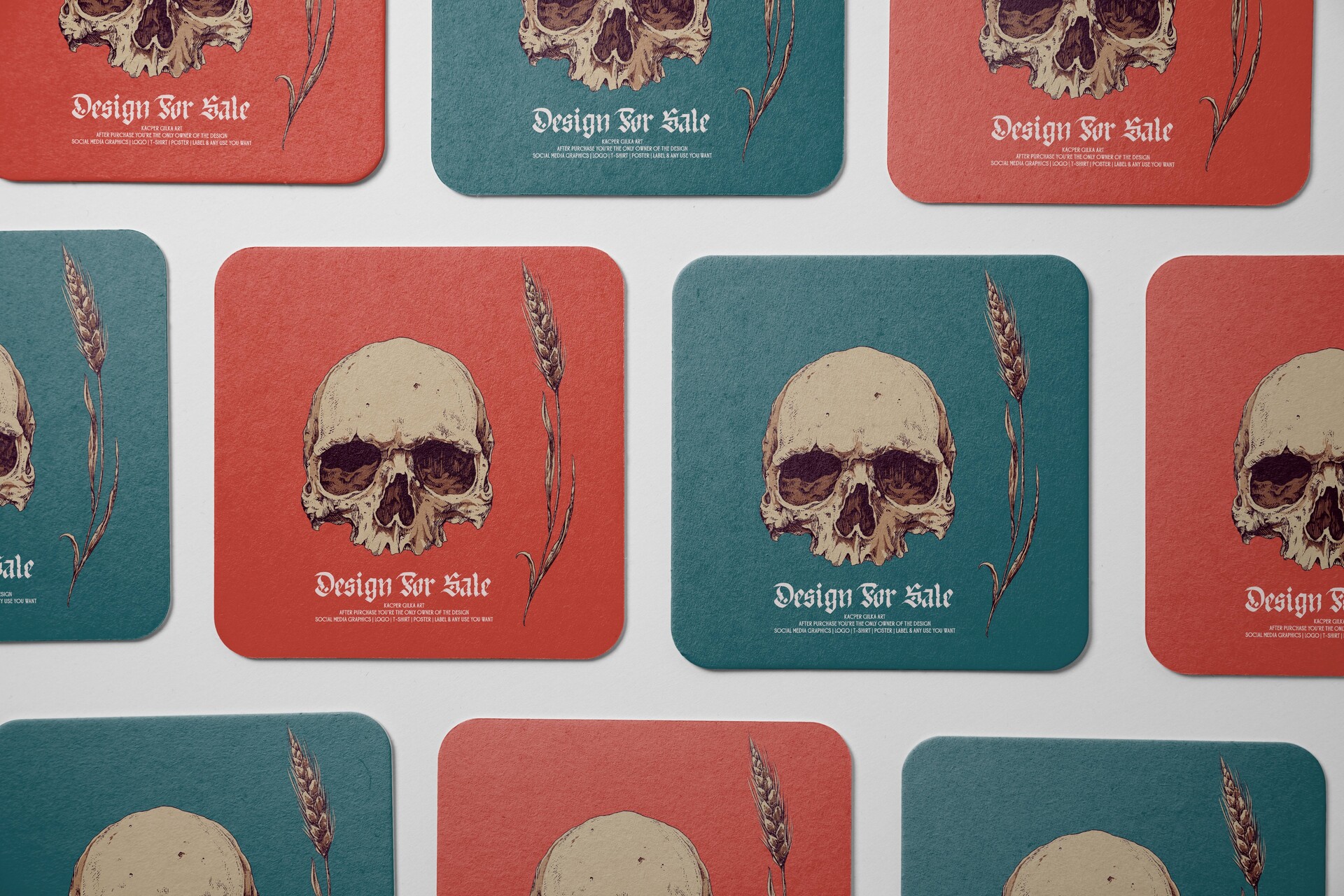 Kacper Gilka - Skull & Grain - Artwork SOLD