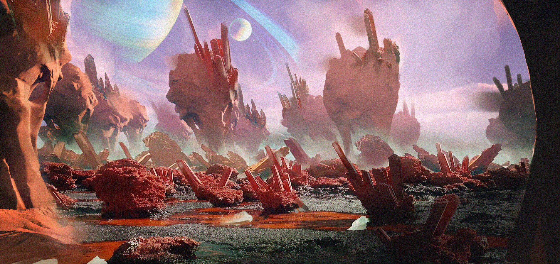 ArtStation - concept art landscape for the Game REZIUM