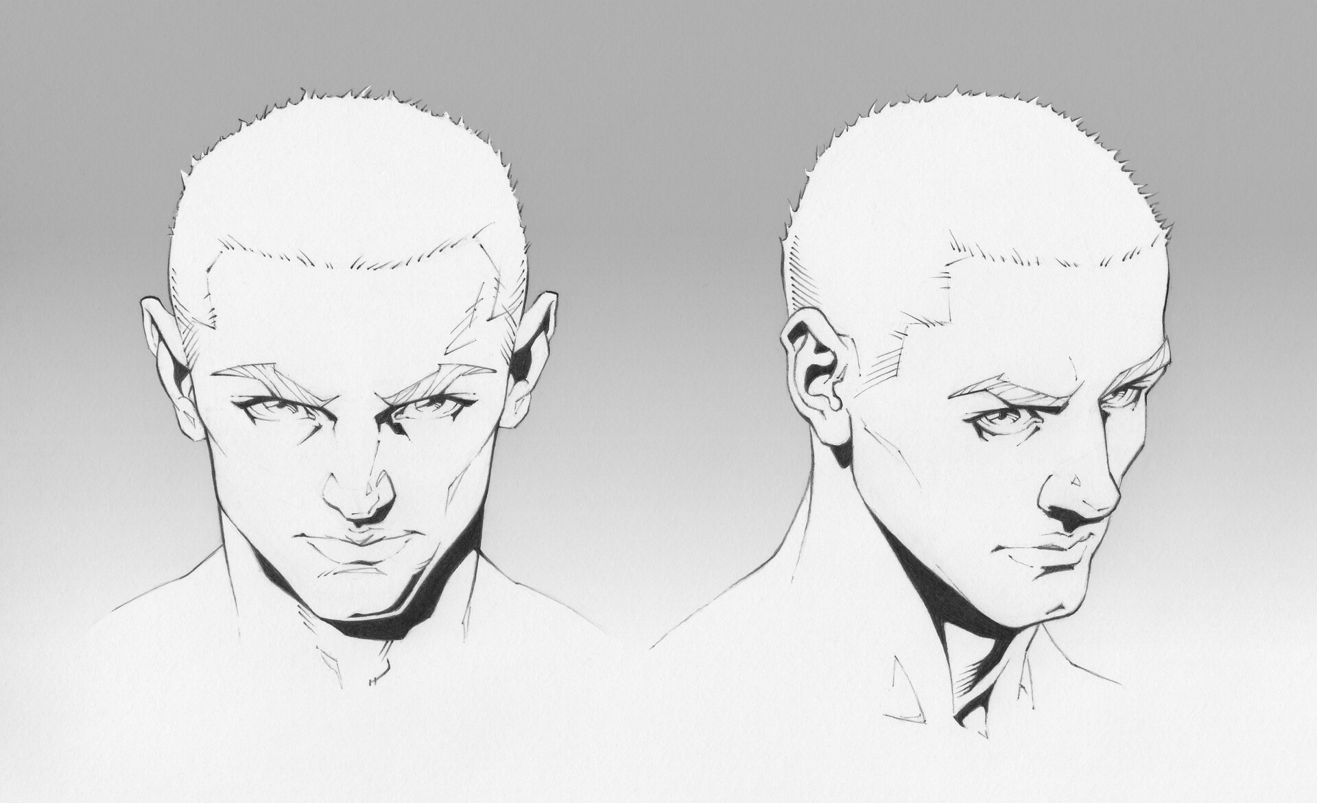 how to draw a face comic book style