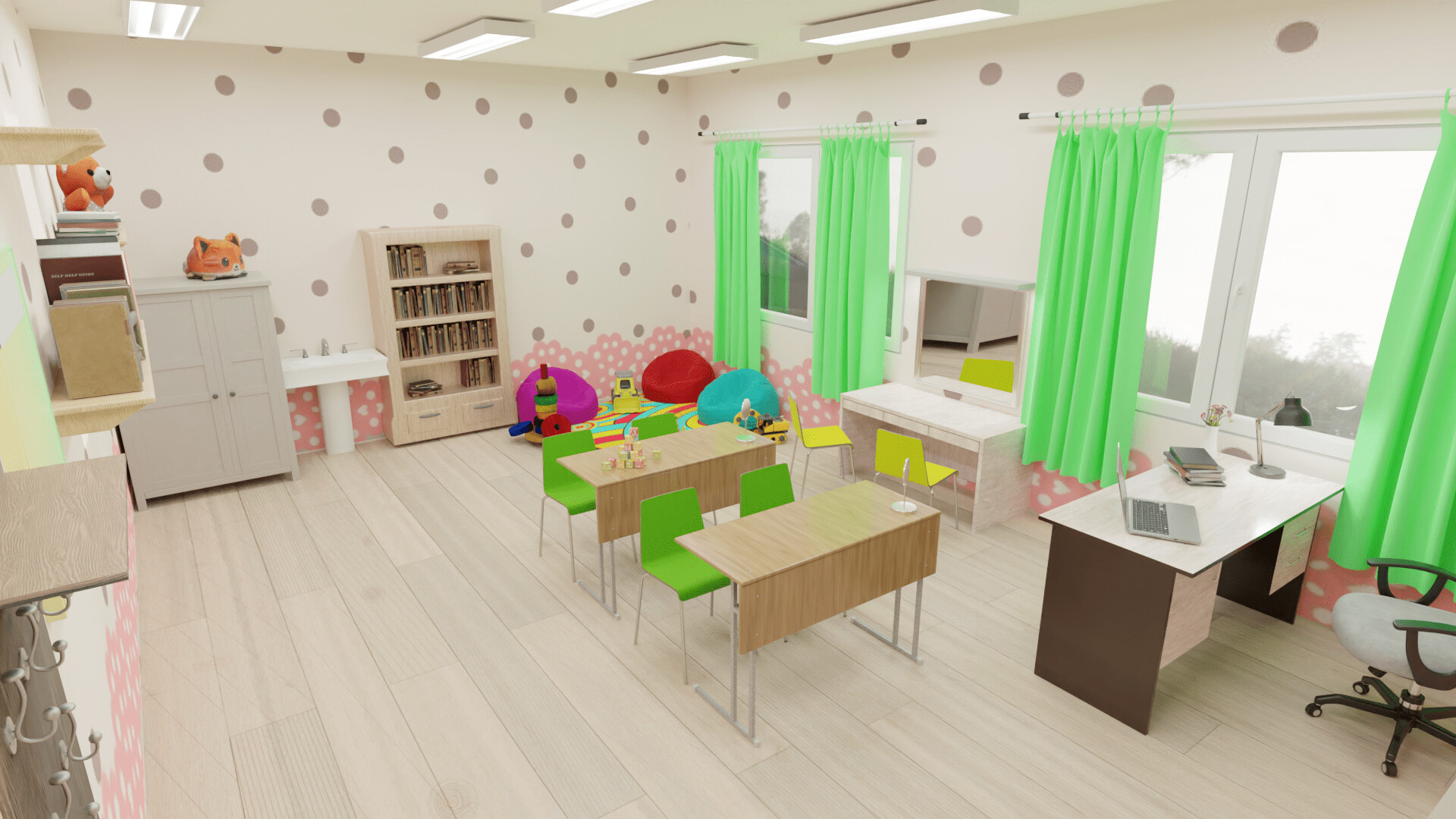 ArtStation - Classroom visualization