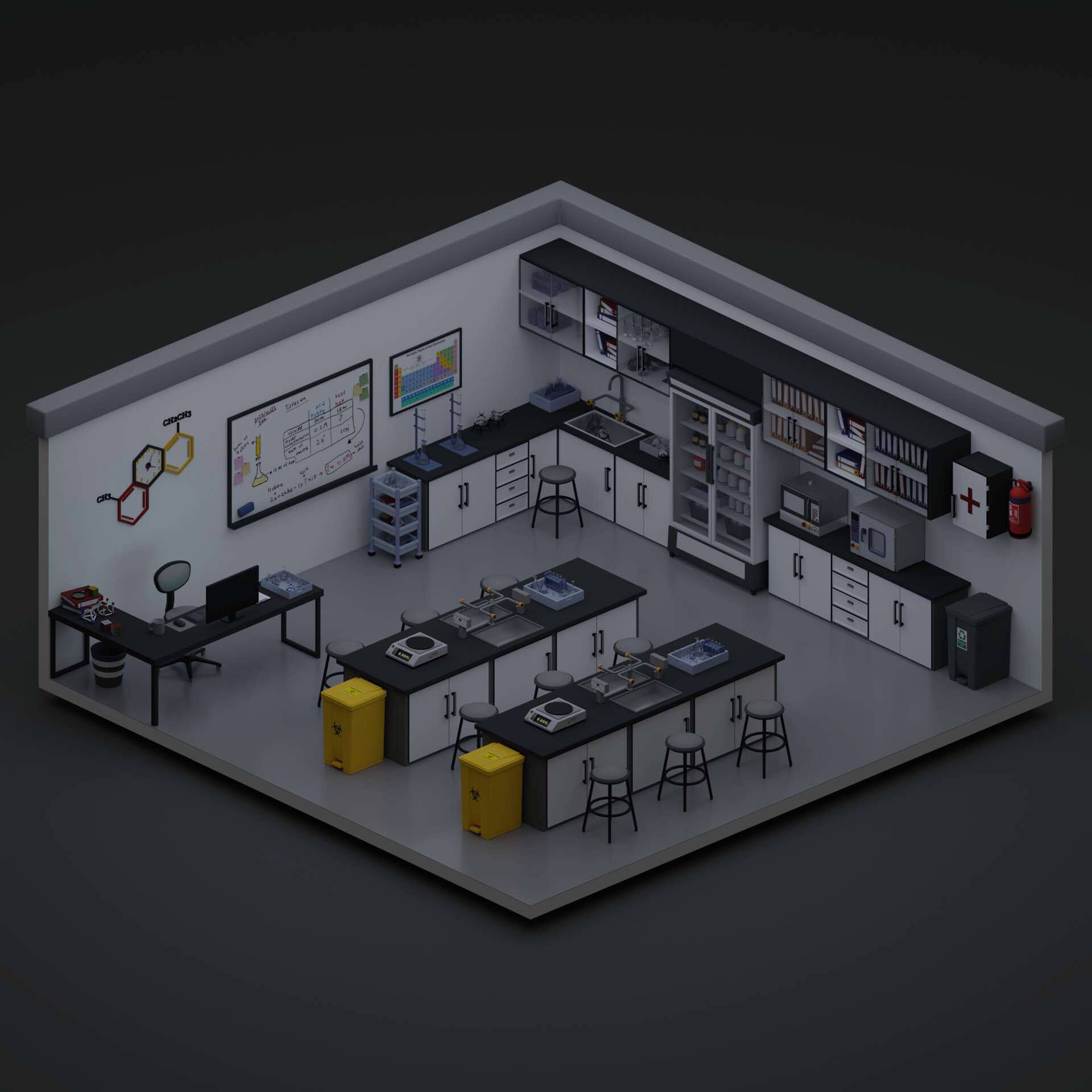 ArtStation - Isometric Chemistry Lab
