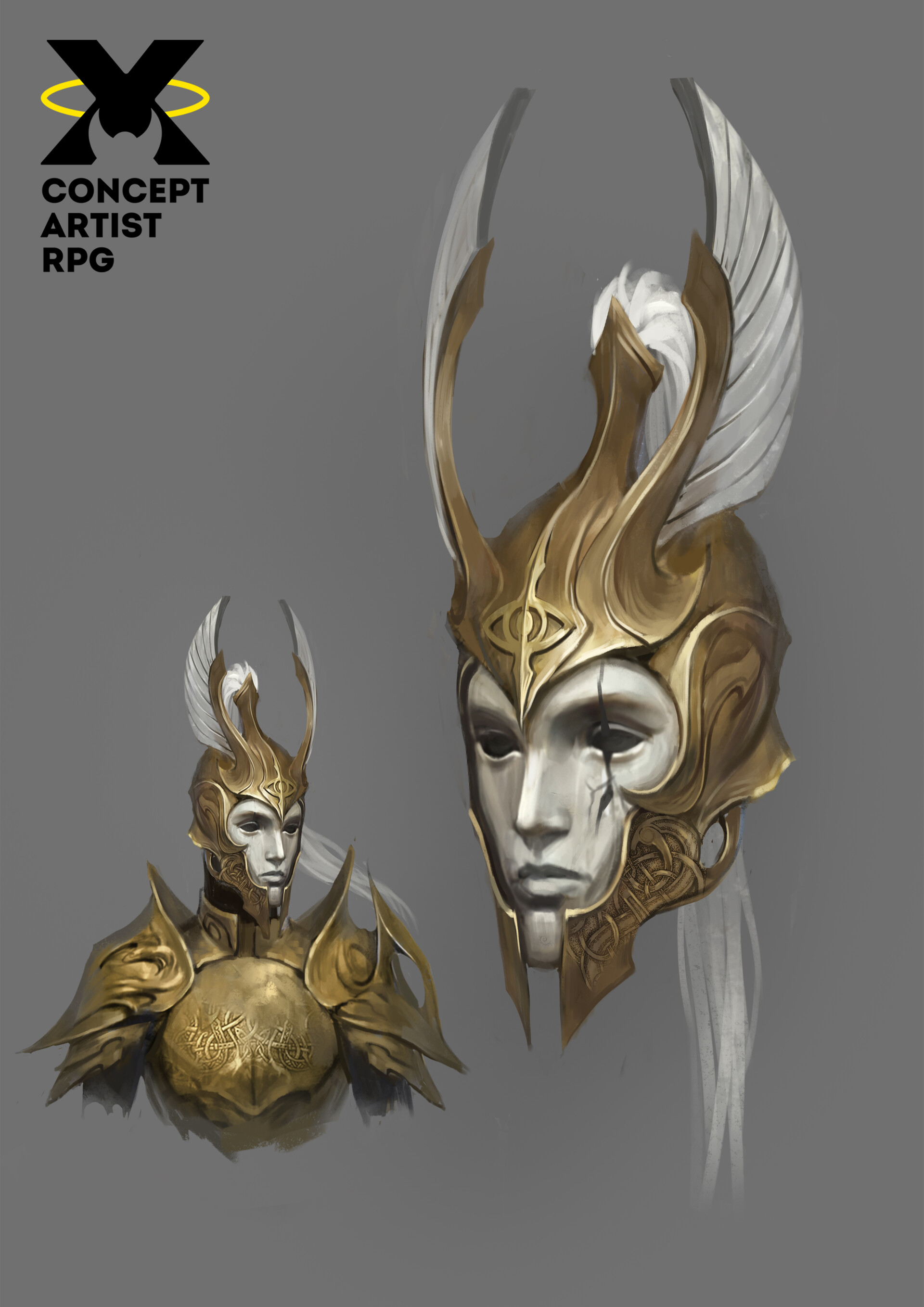 ArtStation - Helmet of the knight of Light