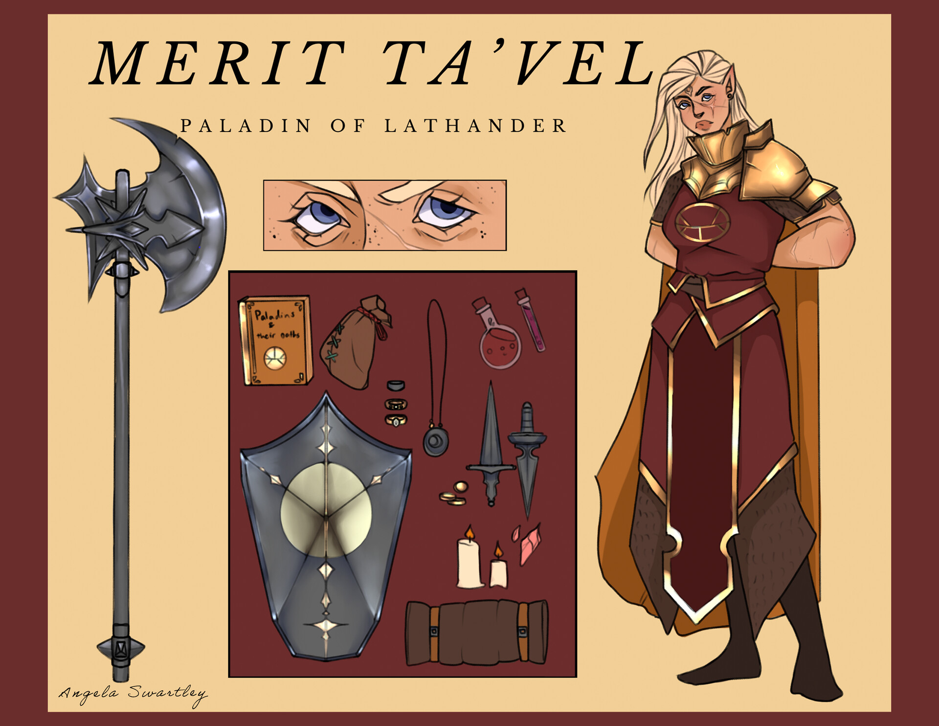 ArtStation - DnD Paladin Character Sheet '24