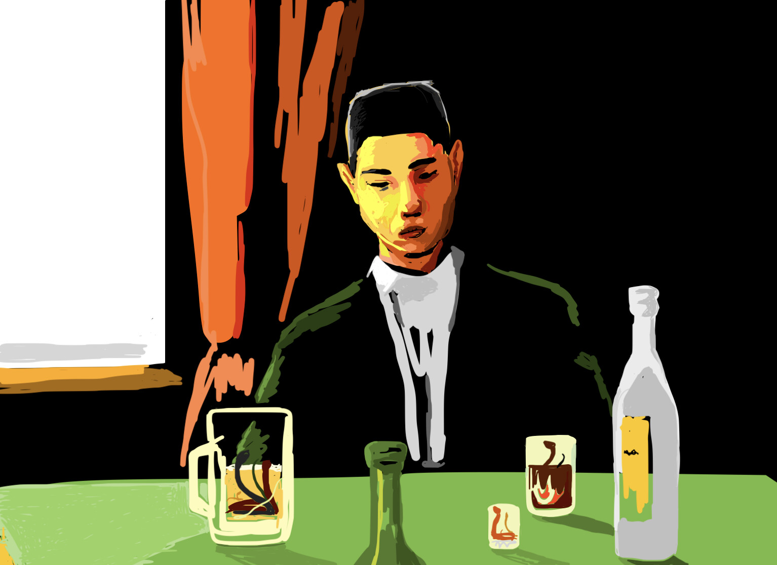 ArtStation - This man drinks alcohol demons