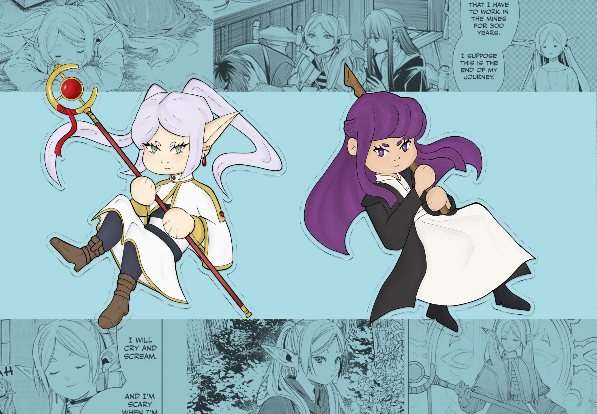 ArtStation - Frieren charm mockups