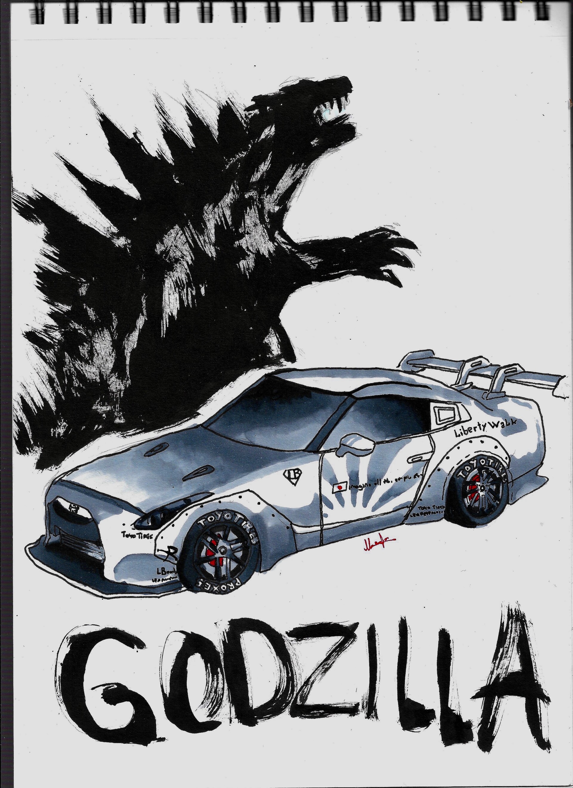 ArtStation - Godzilla GT-R