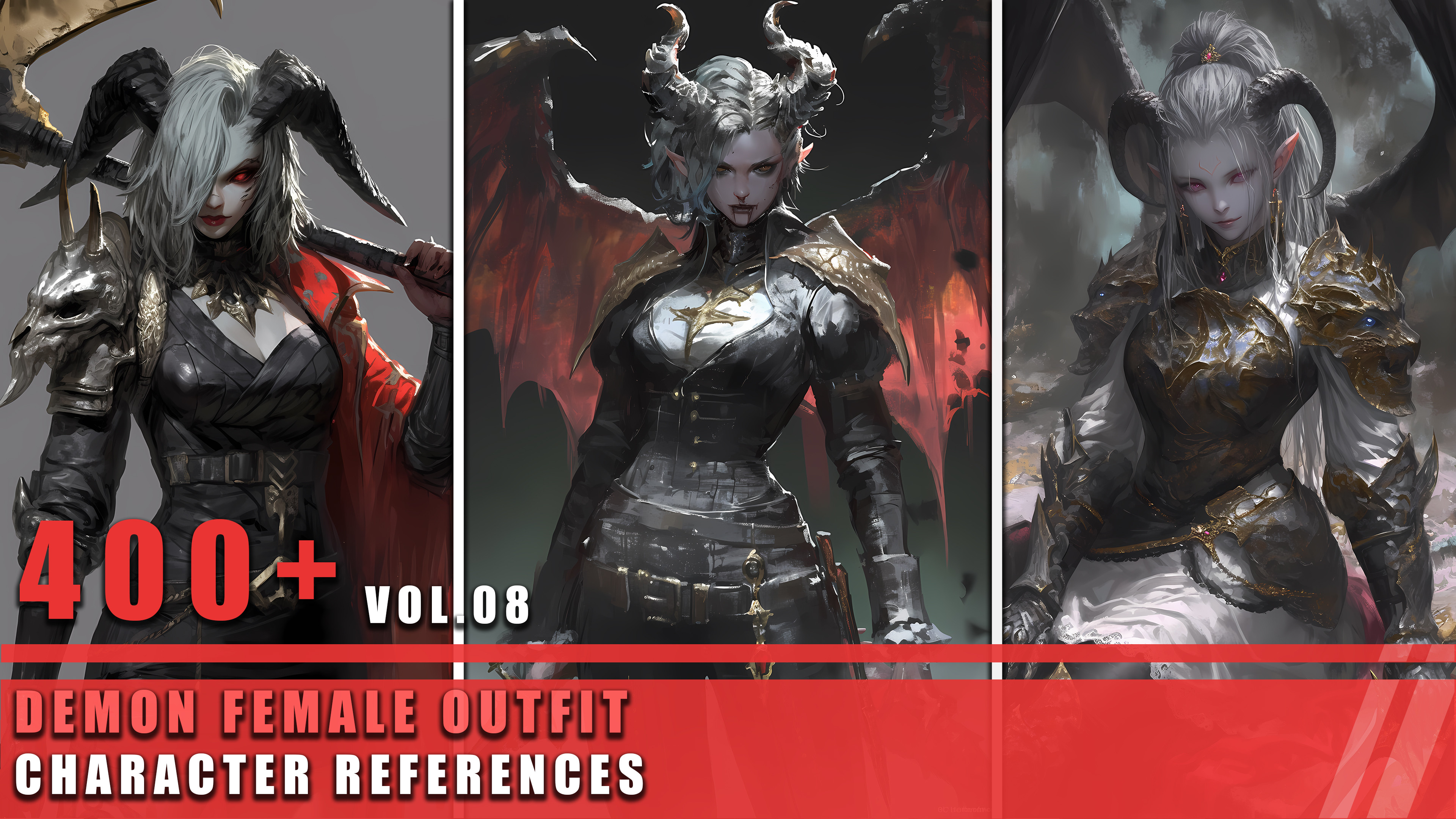 WaterLaw's Studio - 400+ Demon Female Outfit - Character References Vol.08