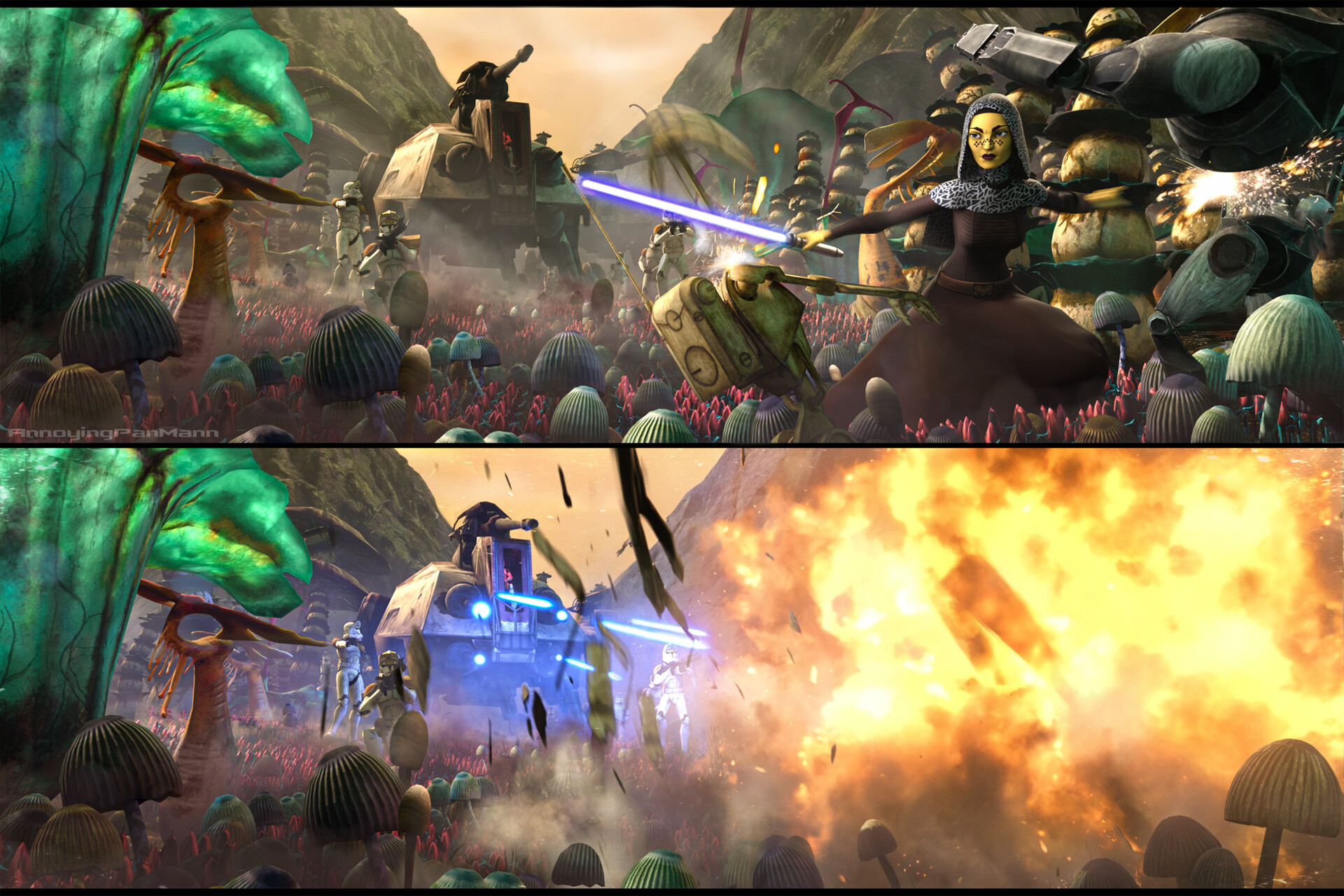 ArtStation - Barriss offee order 66 Felucia Render + VFX Breakdown