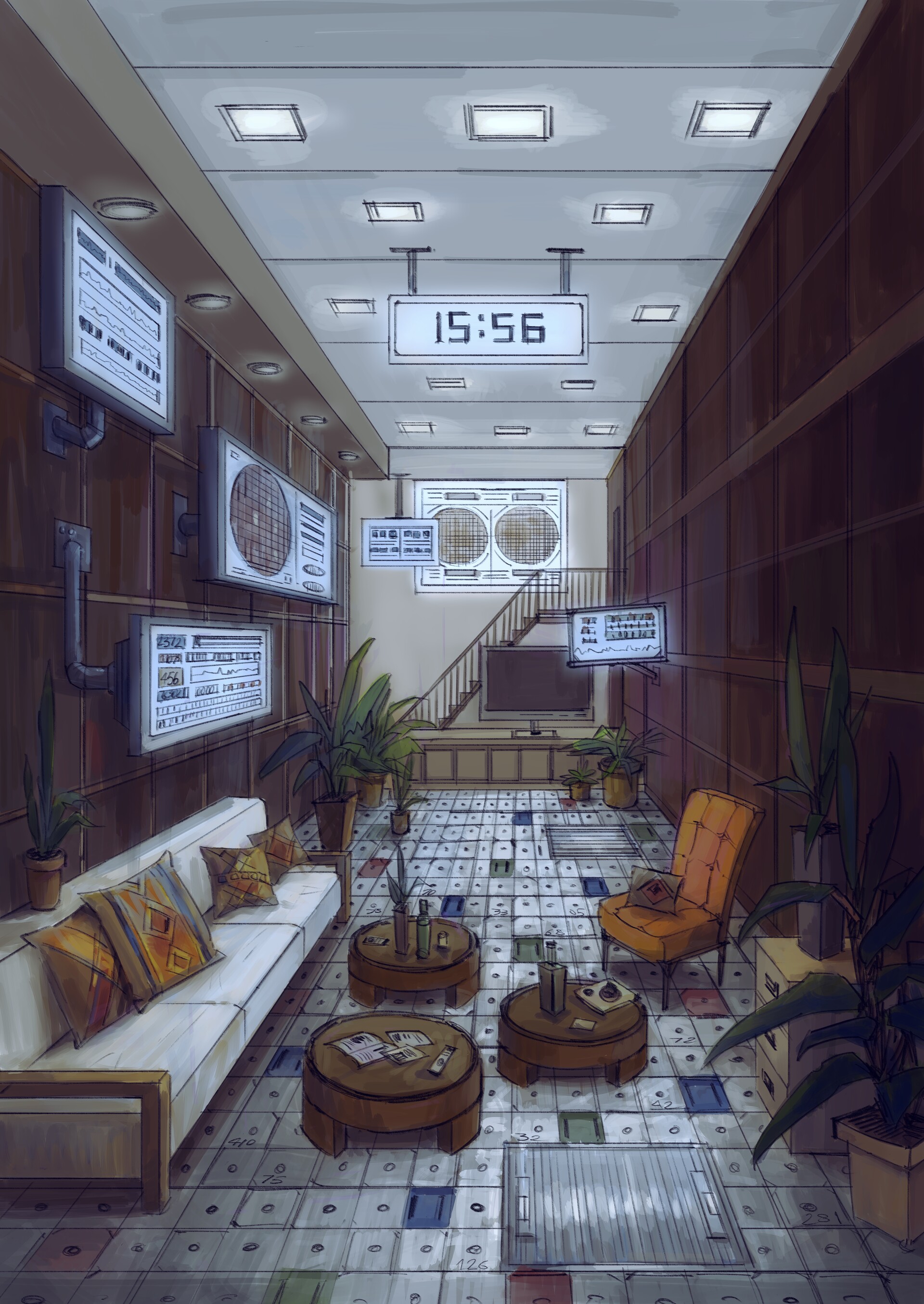 ArtStation - Nuclear reactor control room