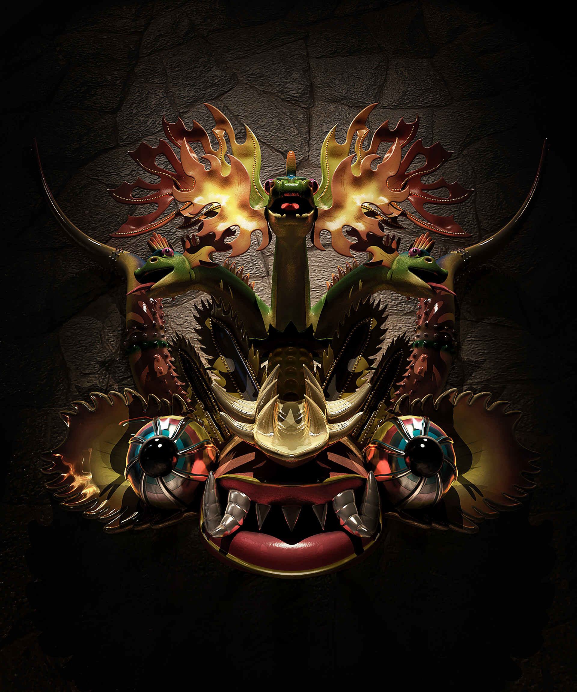 ArtStation - Diablada 3D Máscara