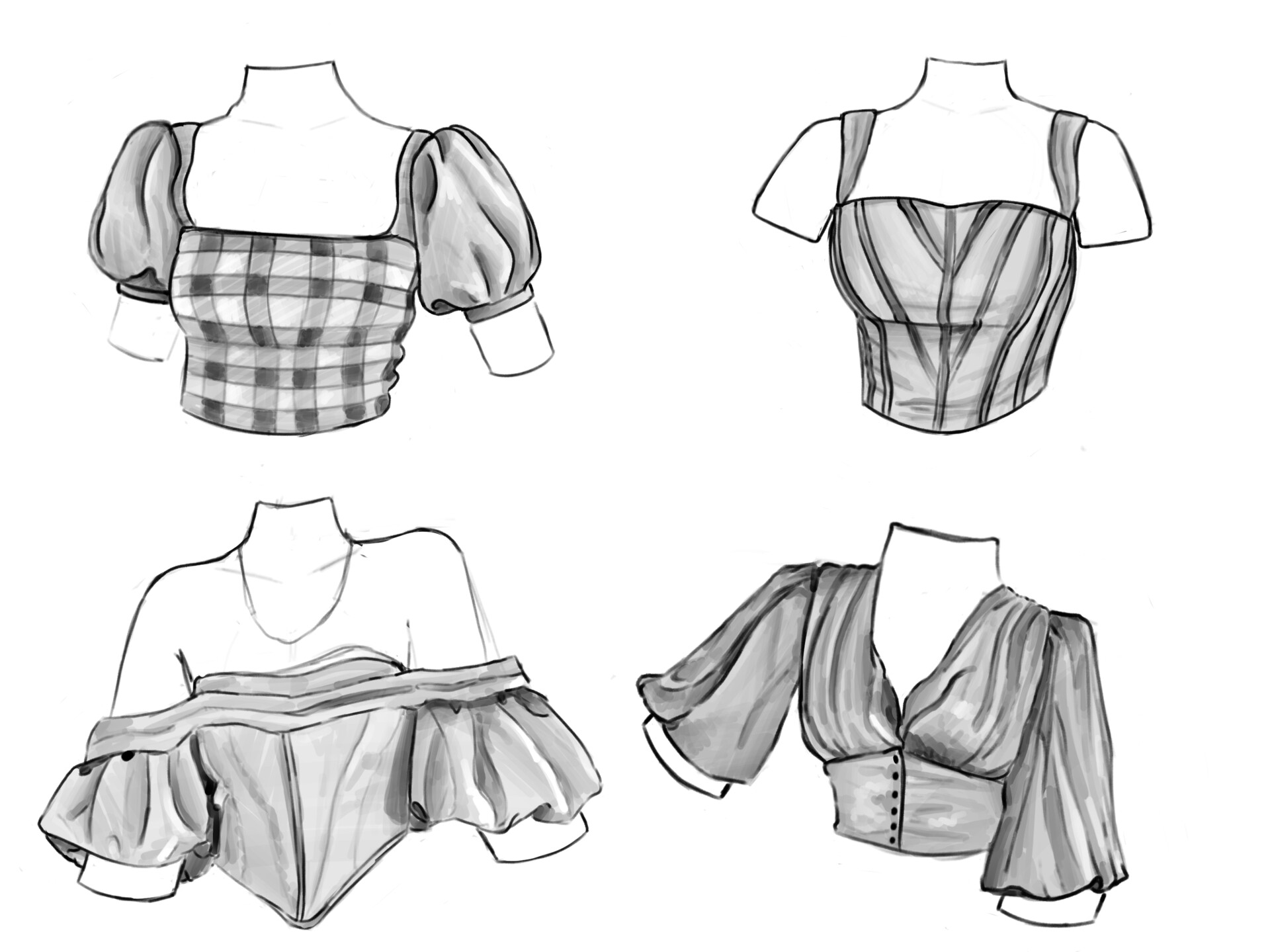 ArtStation - Value/fabric study