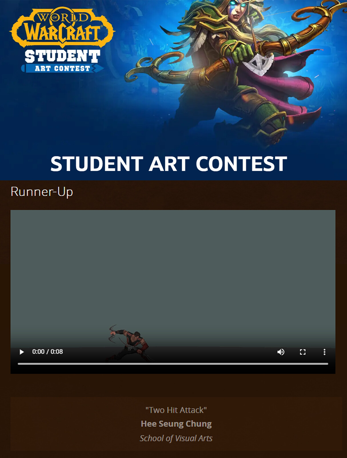 Hee Seung (Louis) Chung - Two Hit Attack - Runner Up (WoW Student Art ...