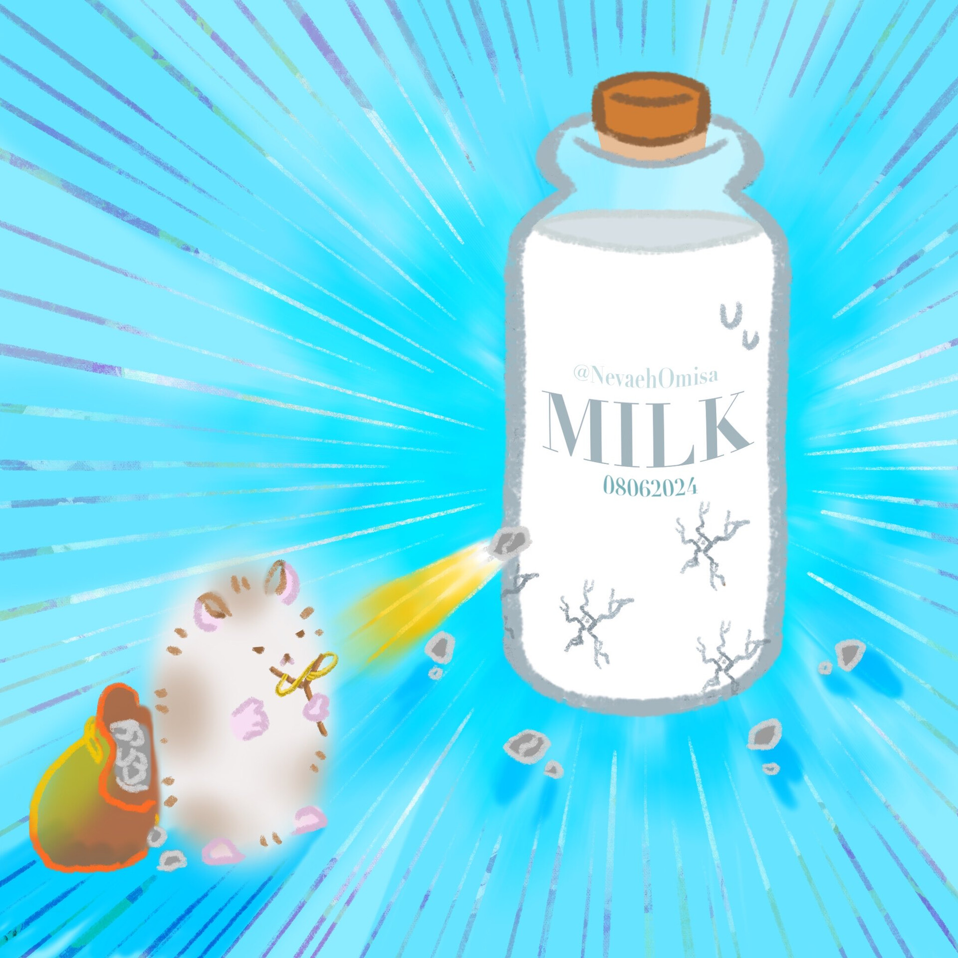ArtStation - Maarshy the Hamster: Shooting white liquid I