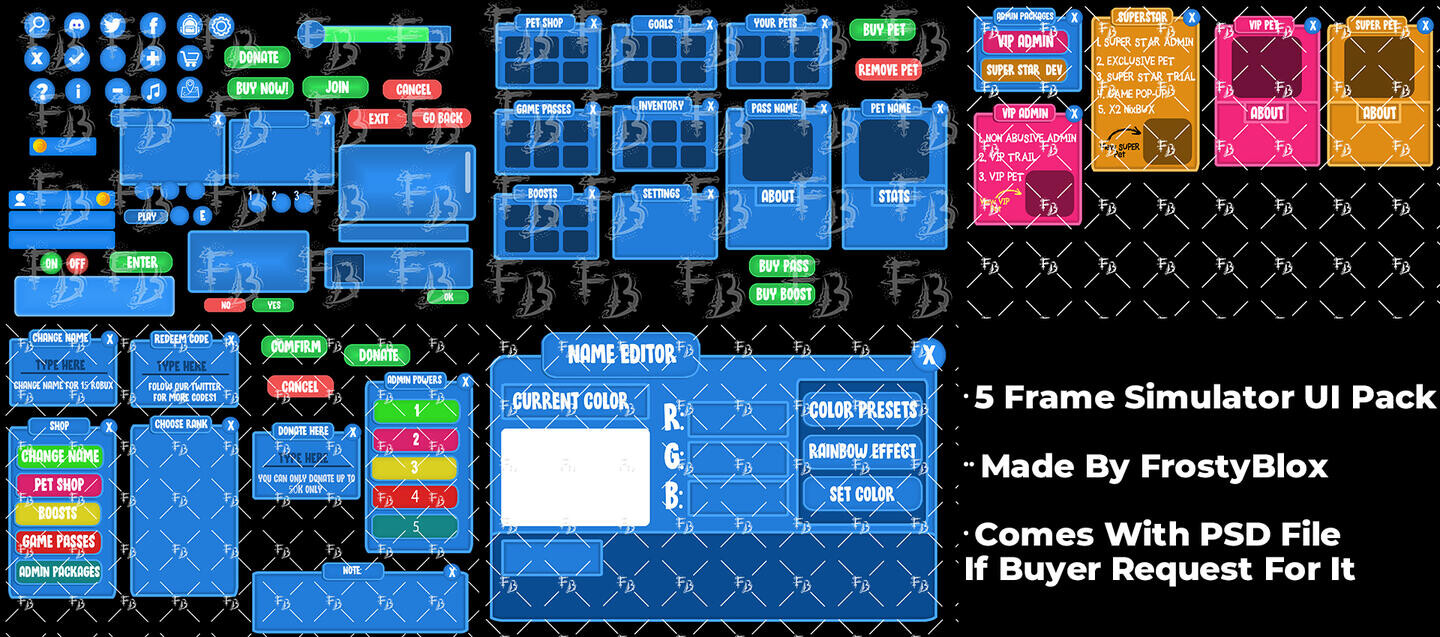ArtStation - Role Play Simulator UI for Roblox
