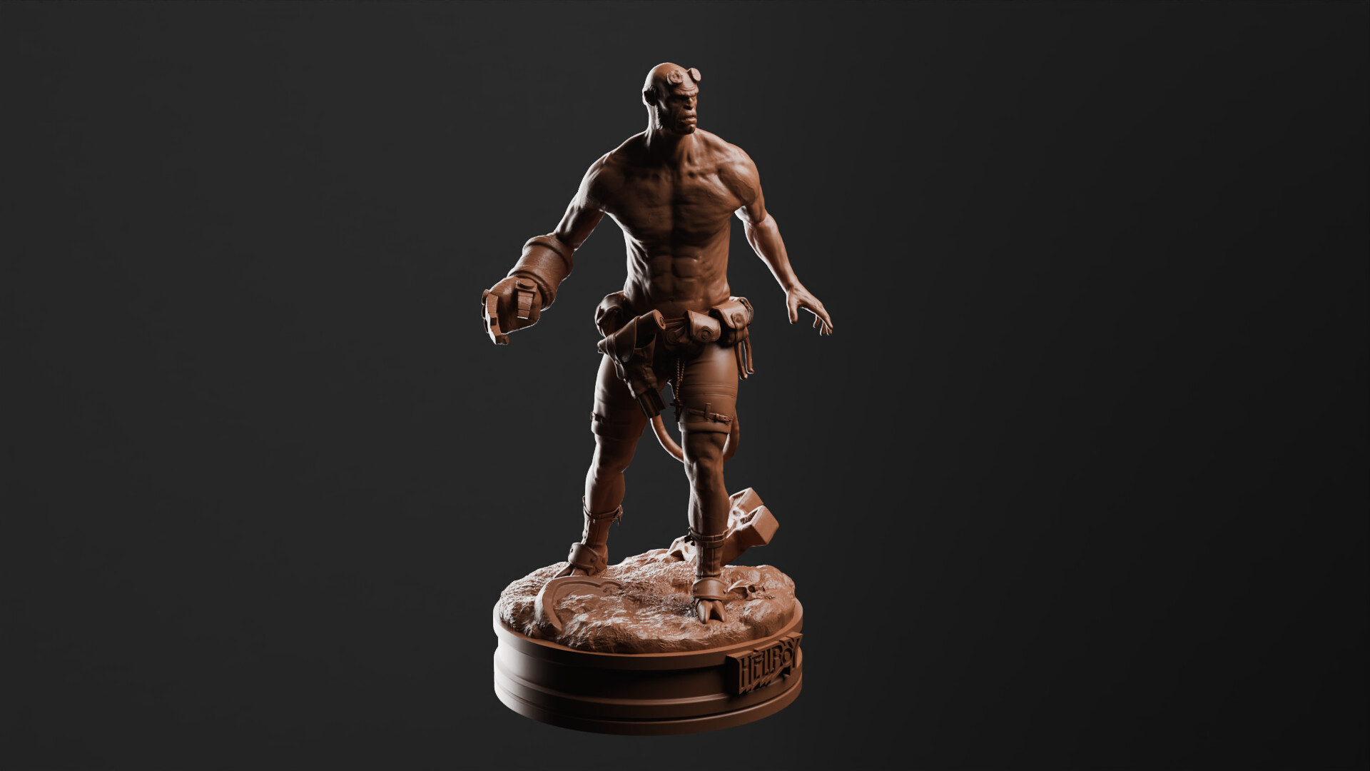 ArtStation - HellBoy Statue II