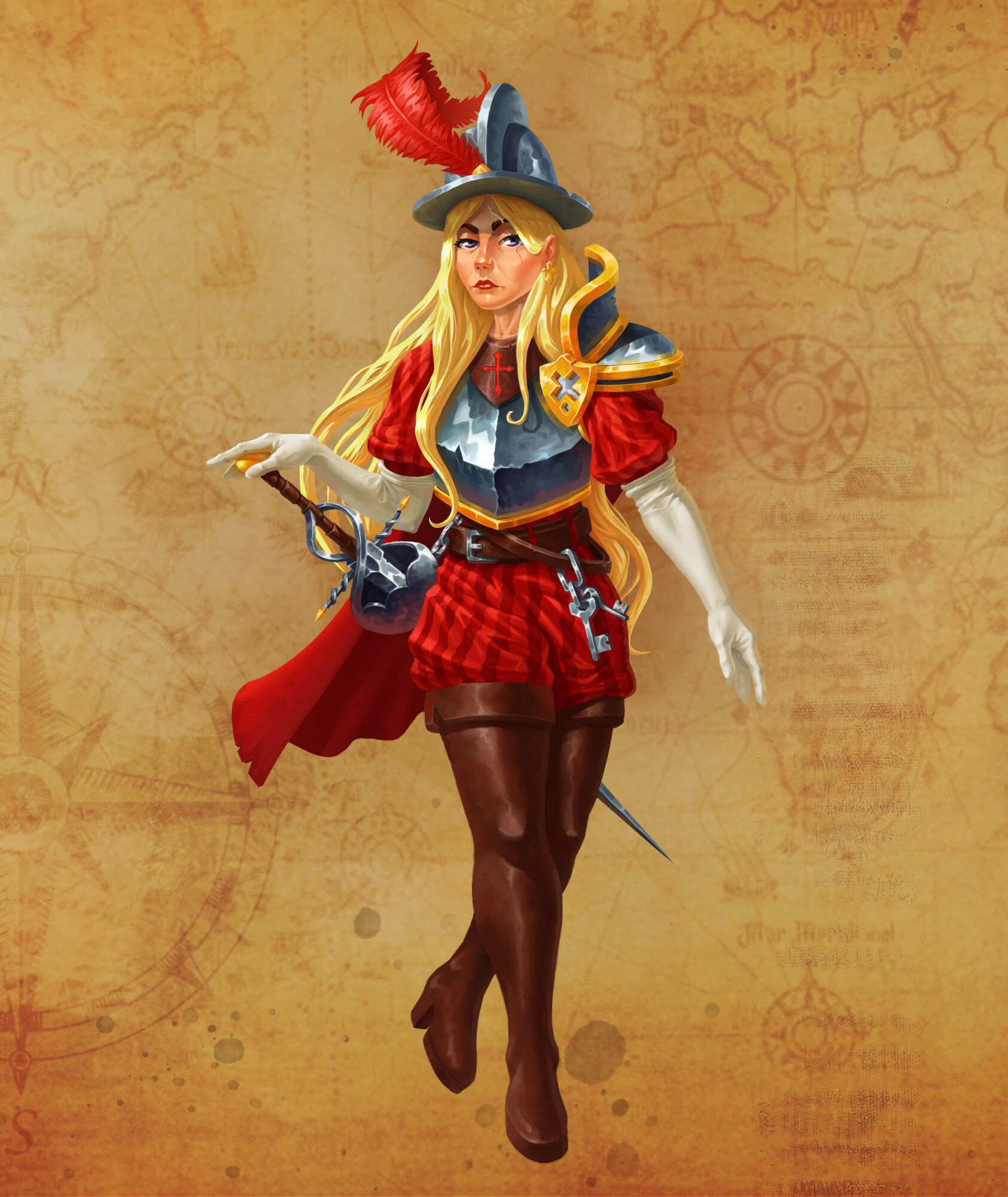 ArtStation - Female conquistador concept art