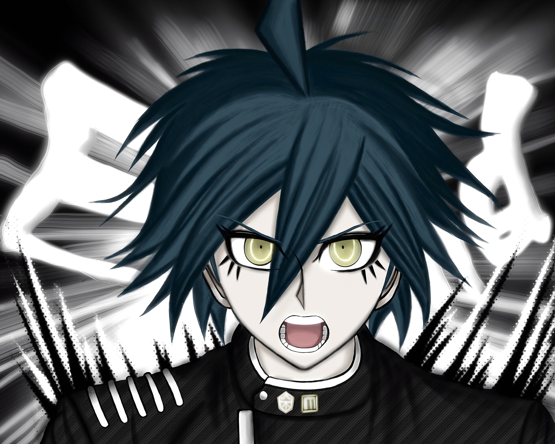 how to draw danganronpa eyes