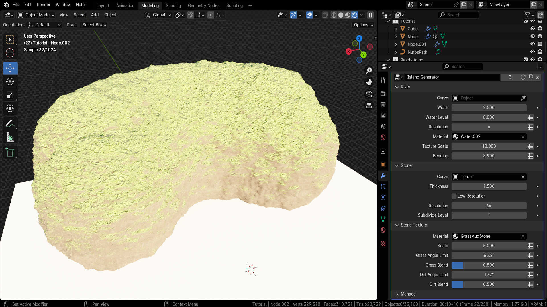 3D Tudor - Blender Geometry Node Terrain Generator