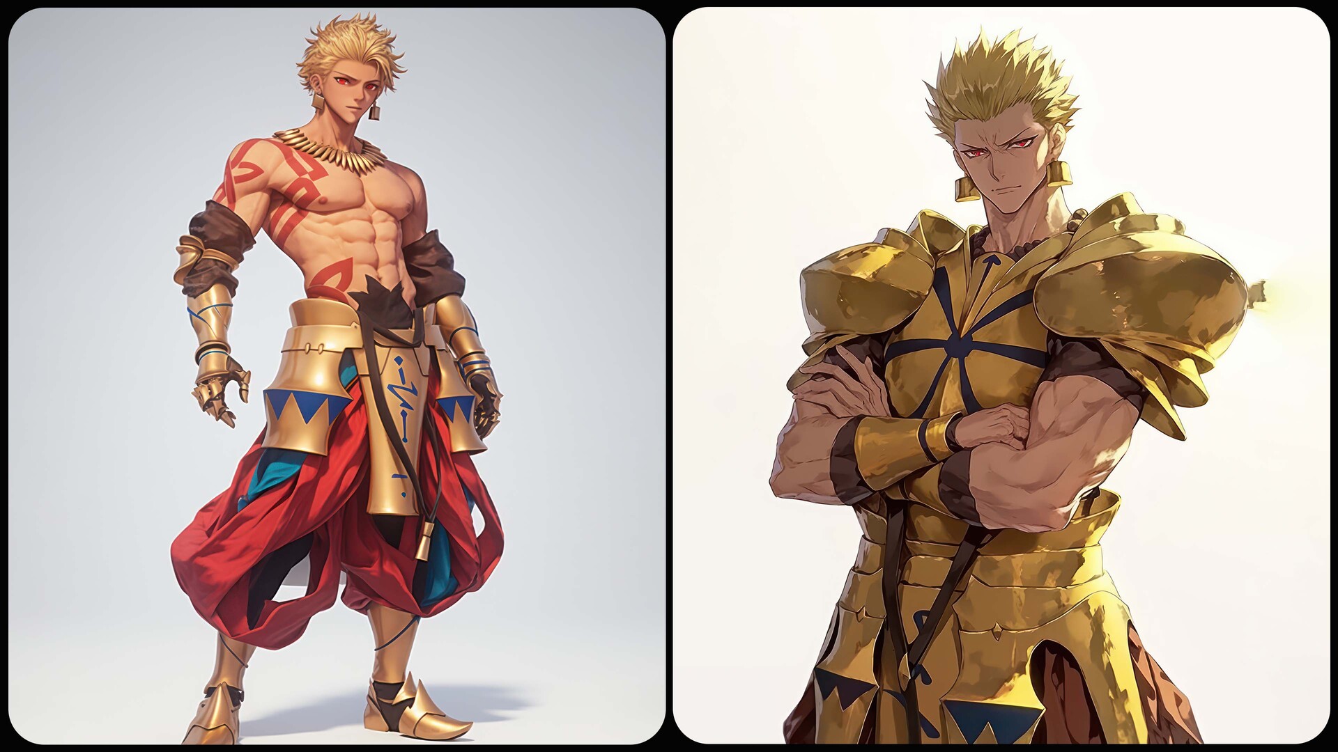 Ferial Studio - 🔹220 Gilgamesh - Anime Character Reference Image Pack v ...