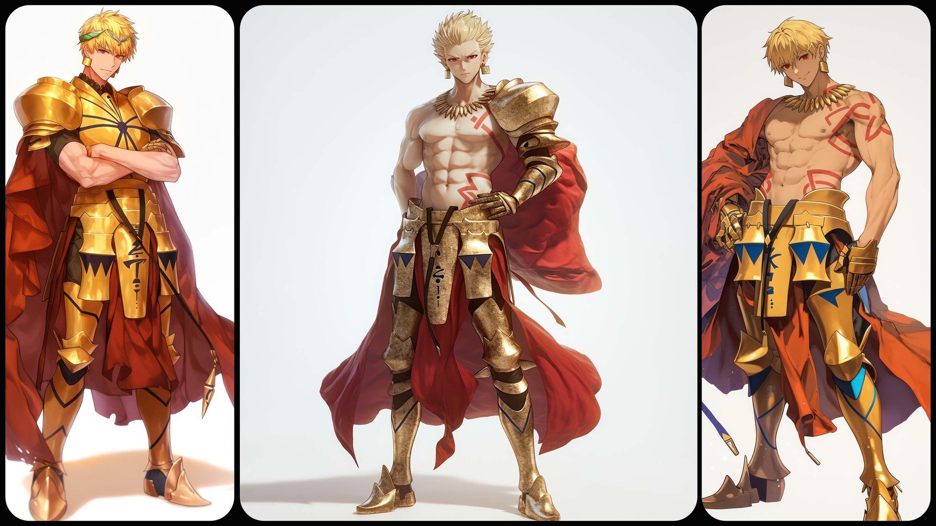 Ferial Studio - 🔹220 Gilgamesh - Anime Character Reference Image Pack v ...