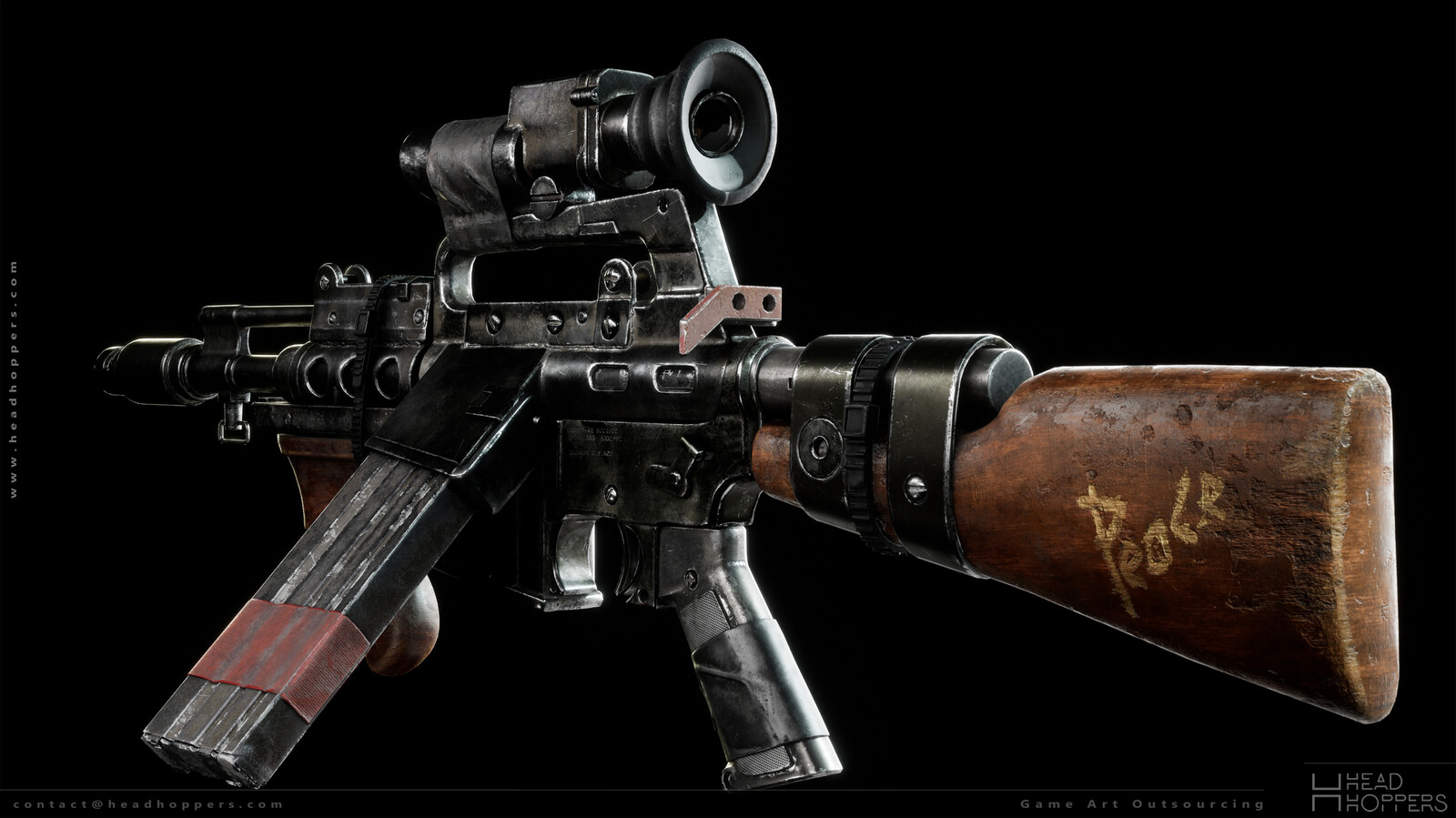 Head Hoppers Studios - Assault Rifle (Real time game ready model ...