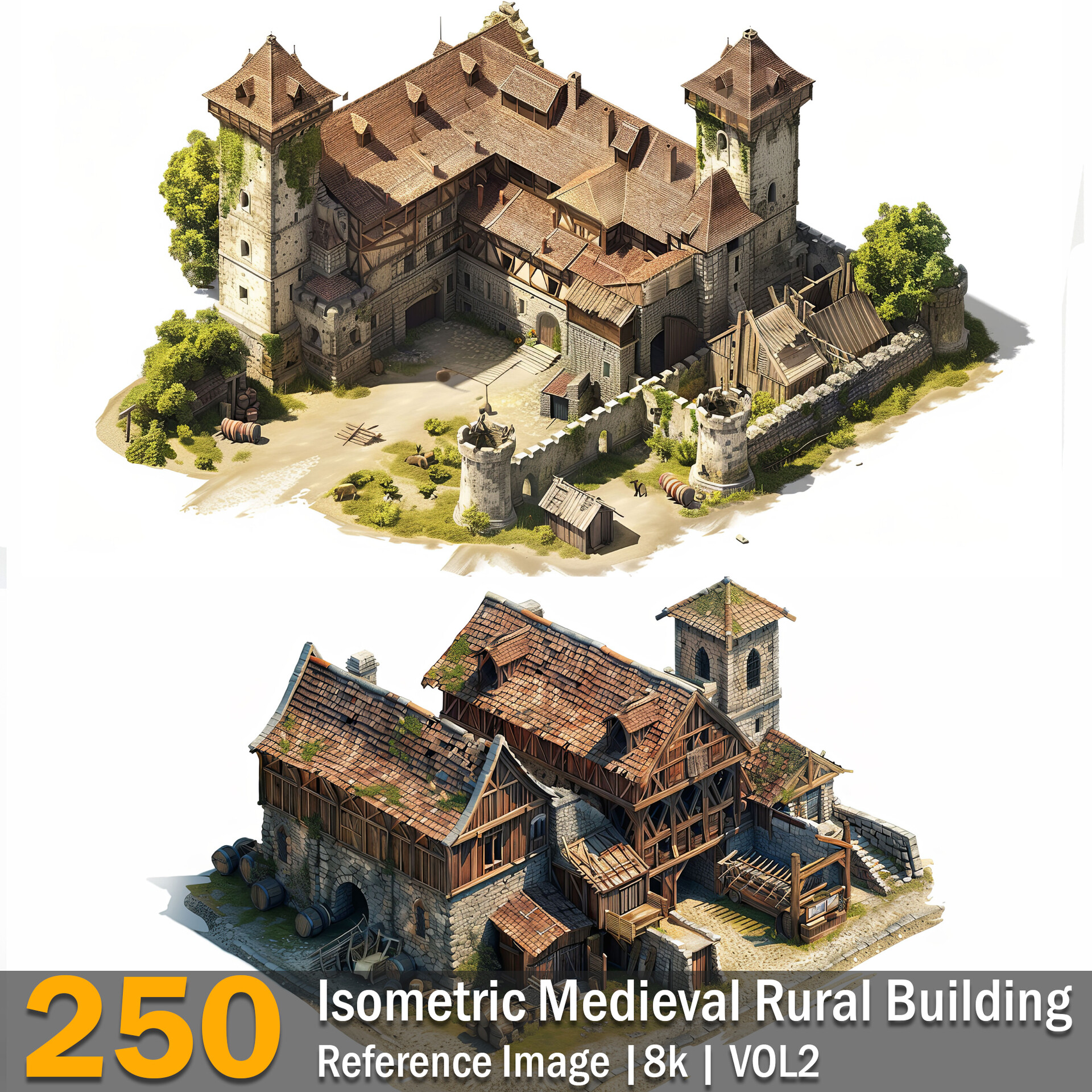 ArtStation - Isometric Medieval Rural Building | Reference Images | 8K