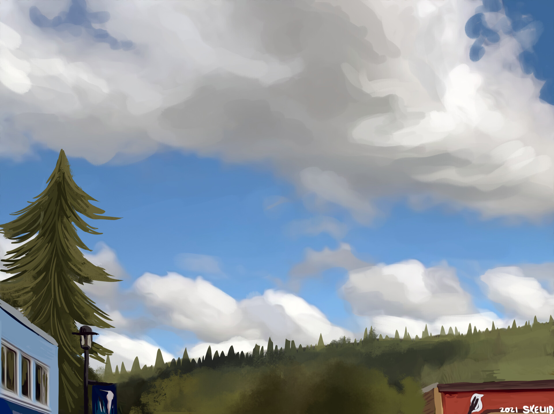 ArtStation - Round brush Cloud Practice