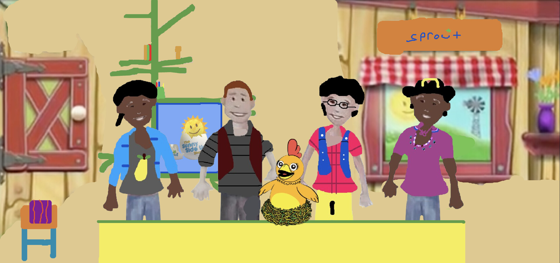 ArtStation - Chica, Kaitlin, Tim, Carly, and Dennisha in 2013 barn