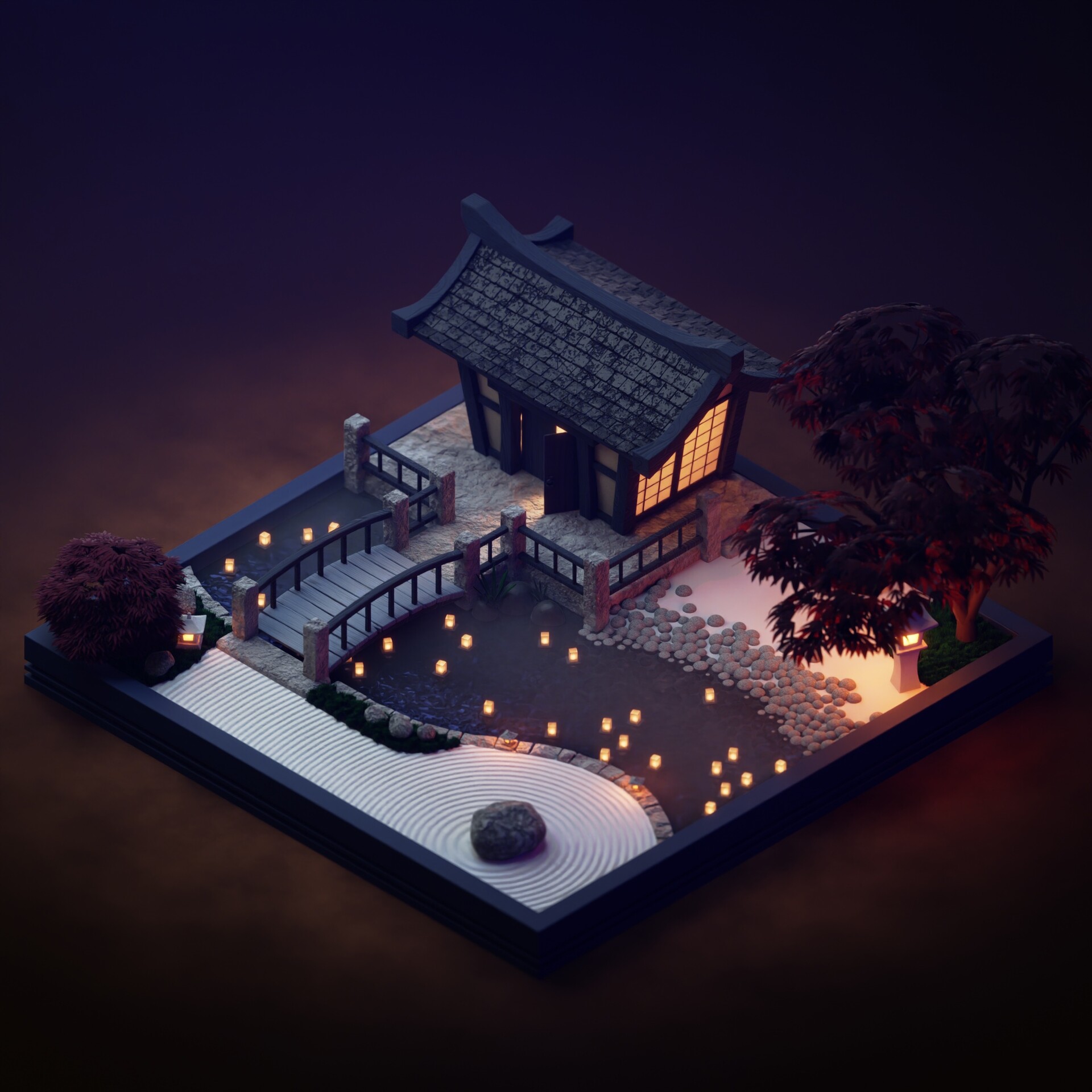 ArtStation - Zen Garden 🍁🌙