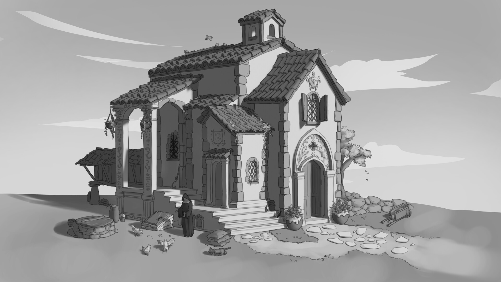 ArtStation - Spanish Inspired Abbey