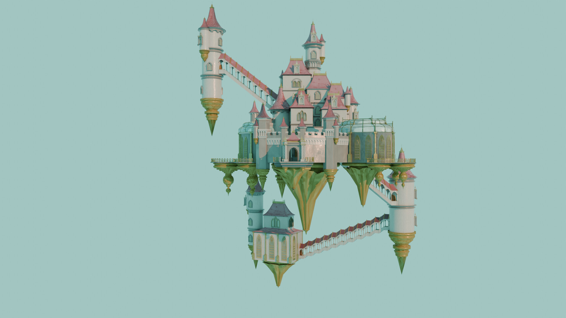 ArtStation - Flying castle 3D