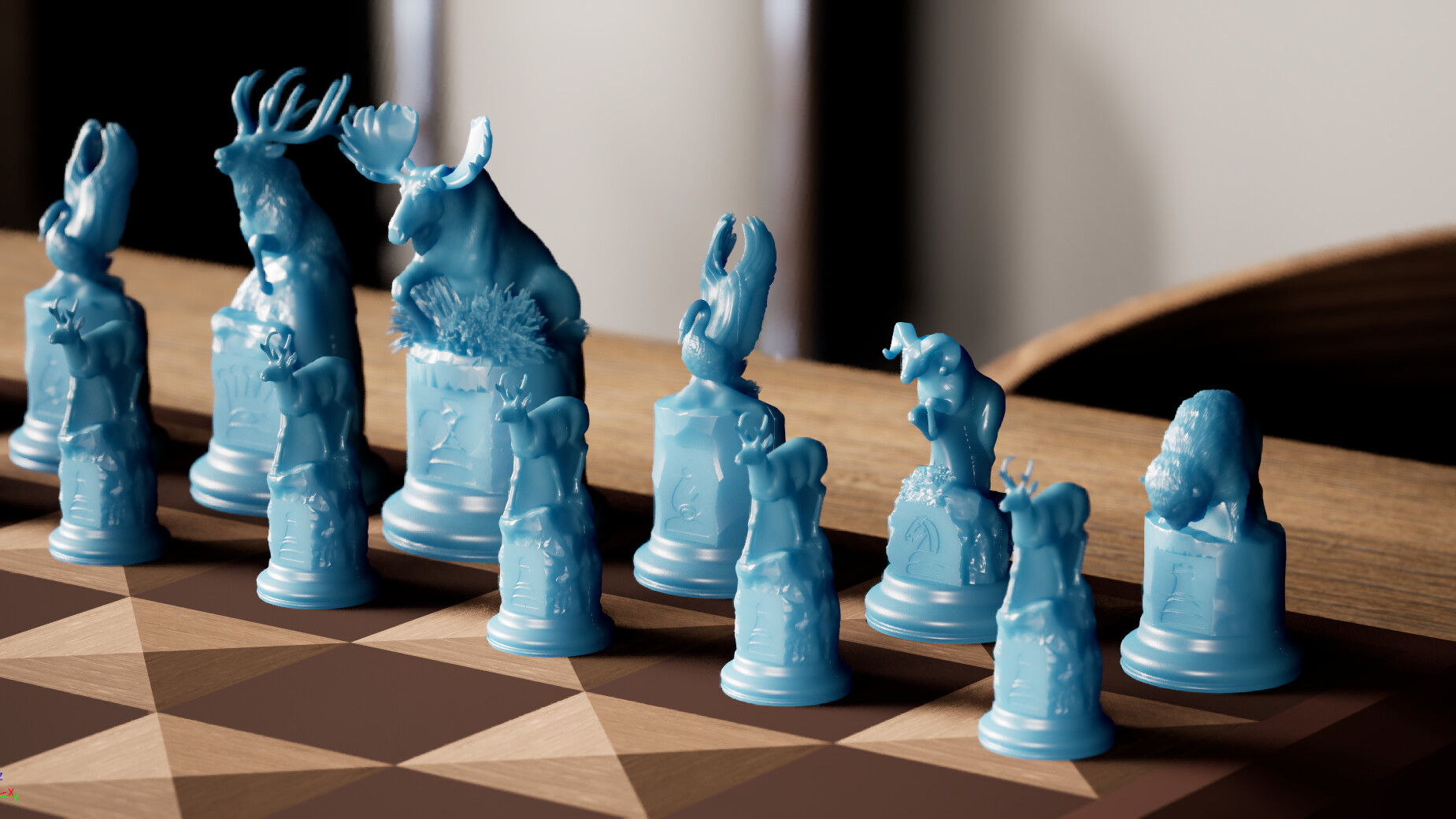 Jim Bhak - North American Animal-Themed Chess Set