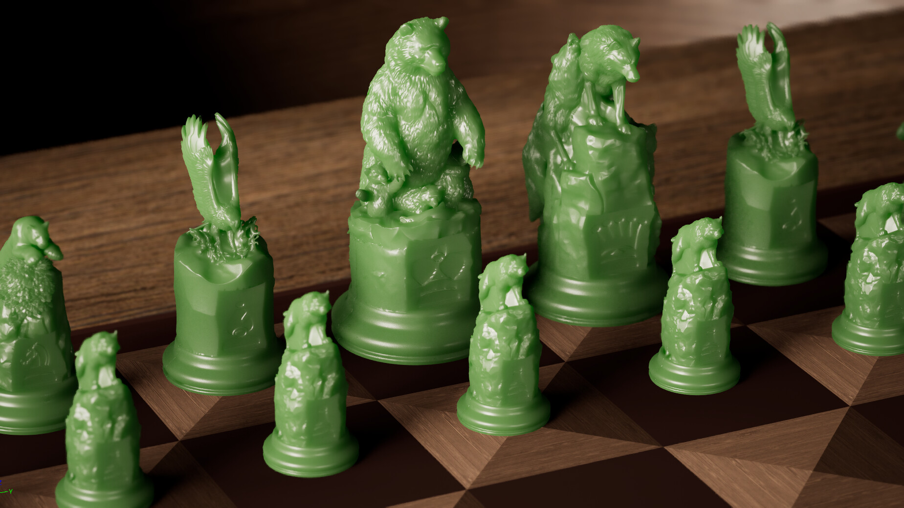 Jim Bhak - North American Animal-Themed Chess Set