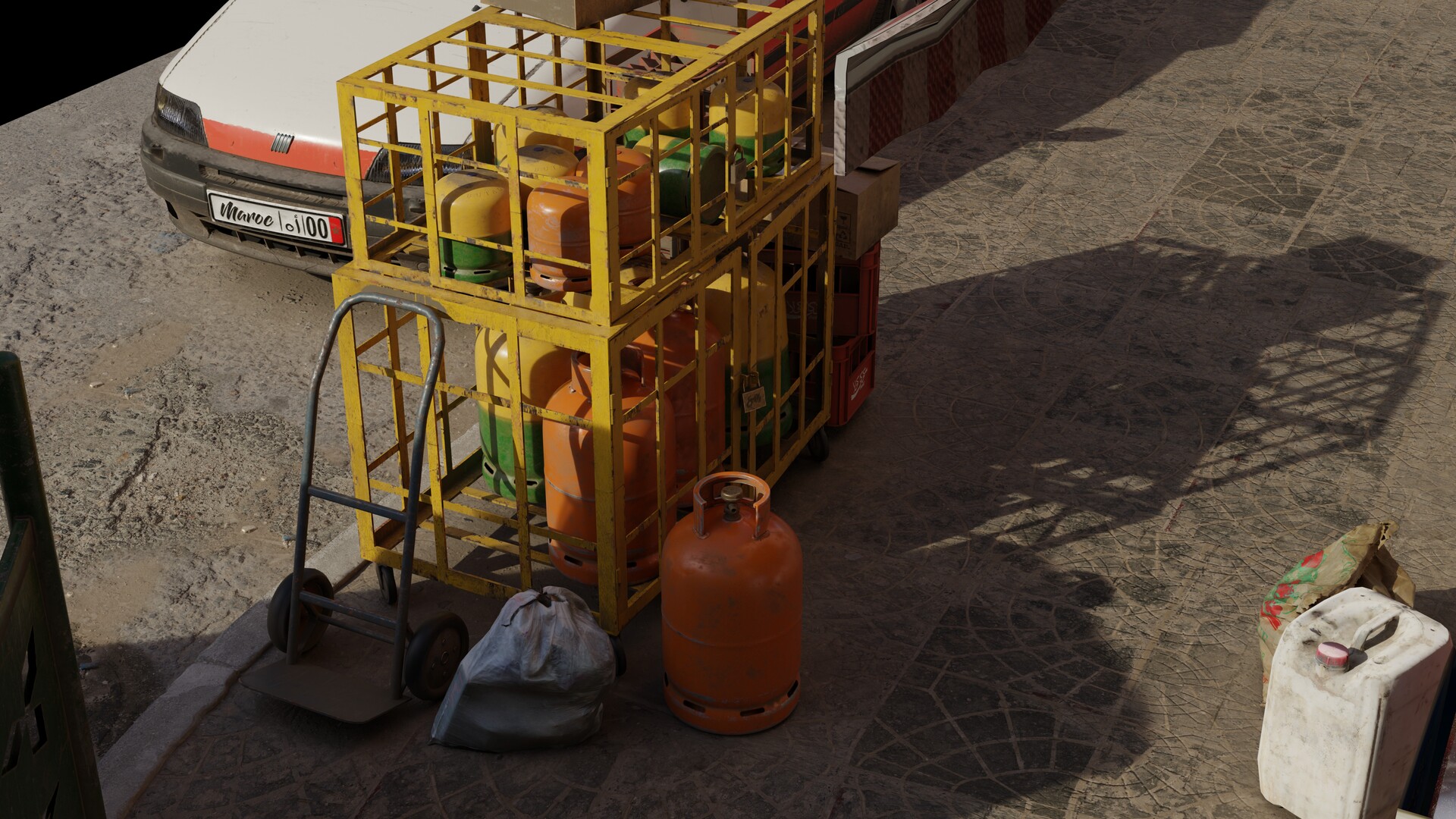 SvrMx - (Laayoune) Moroccan City Dusty Street 3 Render