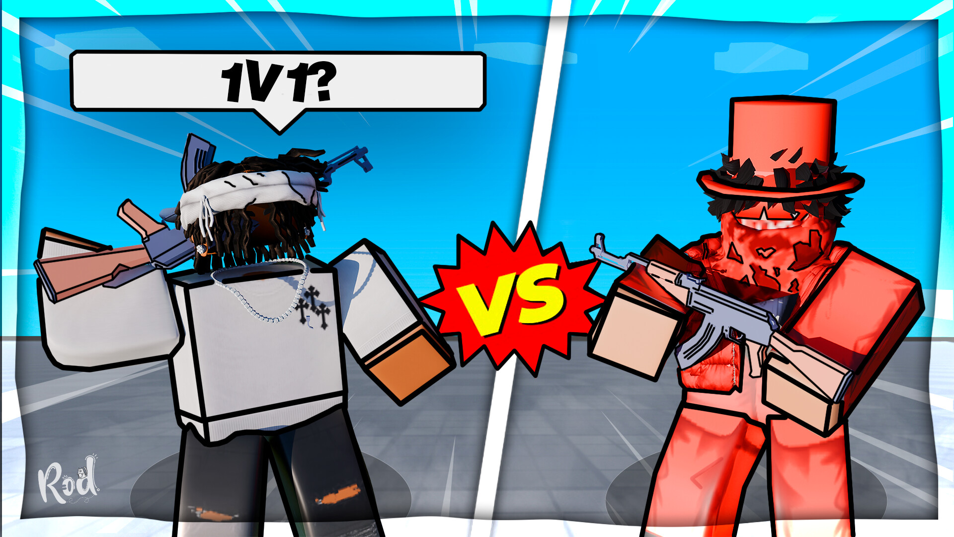 ArtStation - 1v1 Thumbnail / Roblox