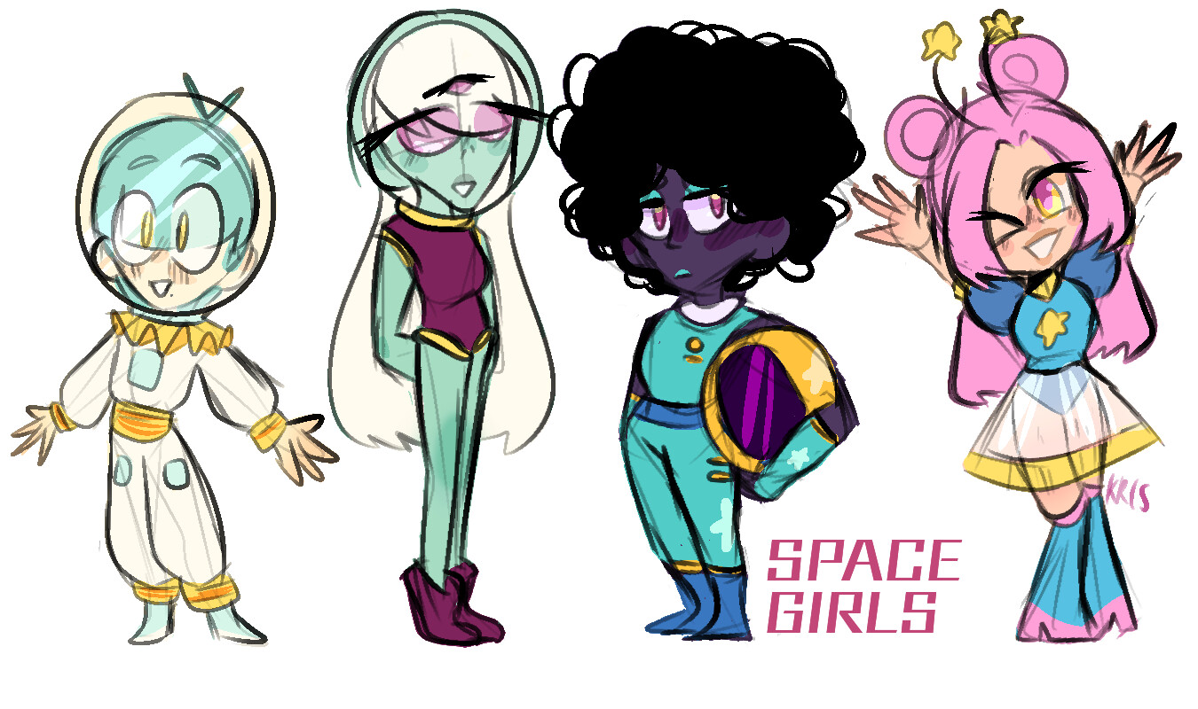 ArtStation - Space Girls // Character Design